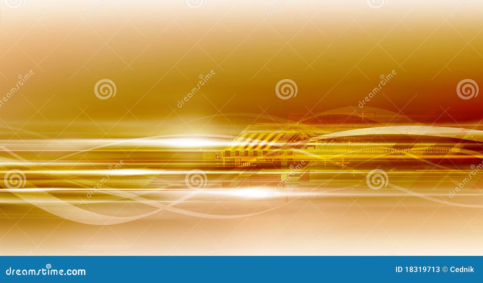 Golden Super Hi-tech Background Stock Illustration - Illustration of ...