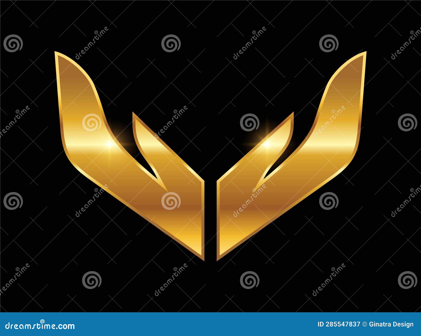 Golden Supporting Hand Logo Vector Illustration Stock Vector ...
