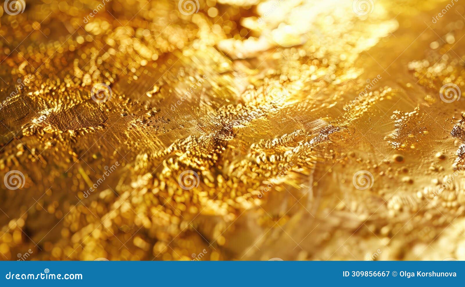 Golden Surface with Luxurious Shimmer and Textured Details. Stock Image ...