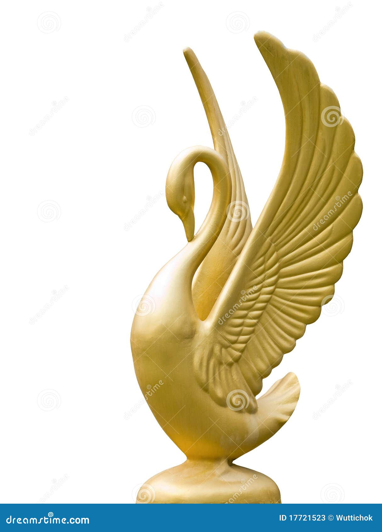 Golden Swan Statue In Buddhism Royalty-Free Stock Image | CartoonDealer ...