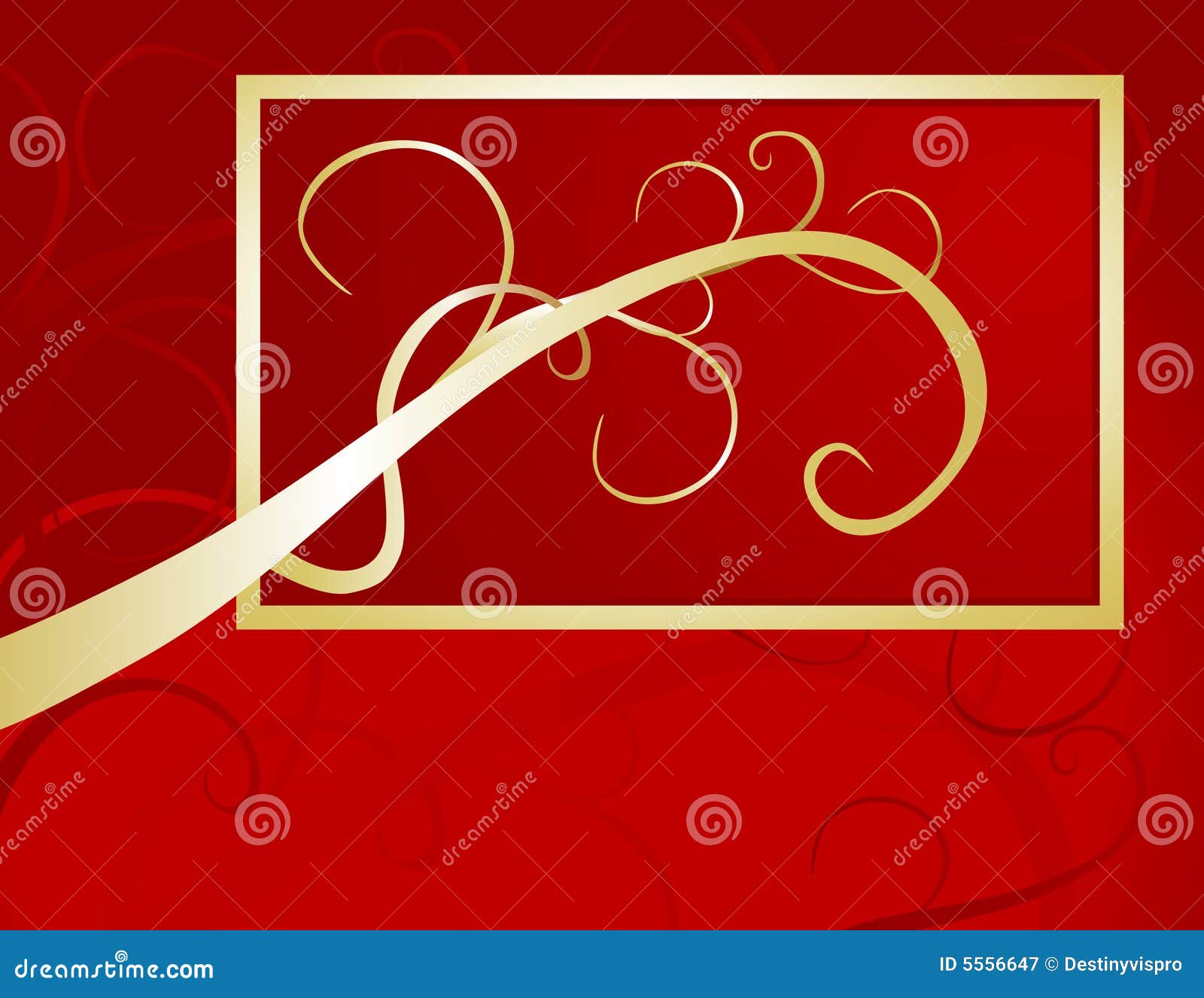Golden Swash On Red Background Picture. Image: 5556647