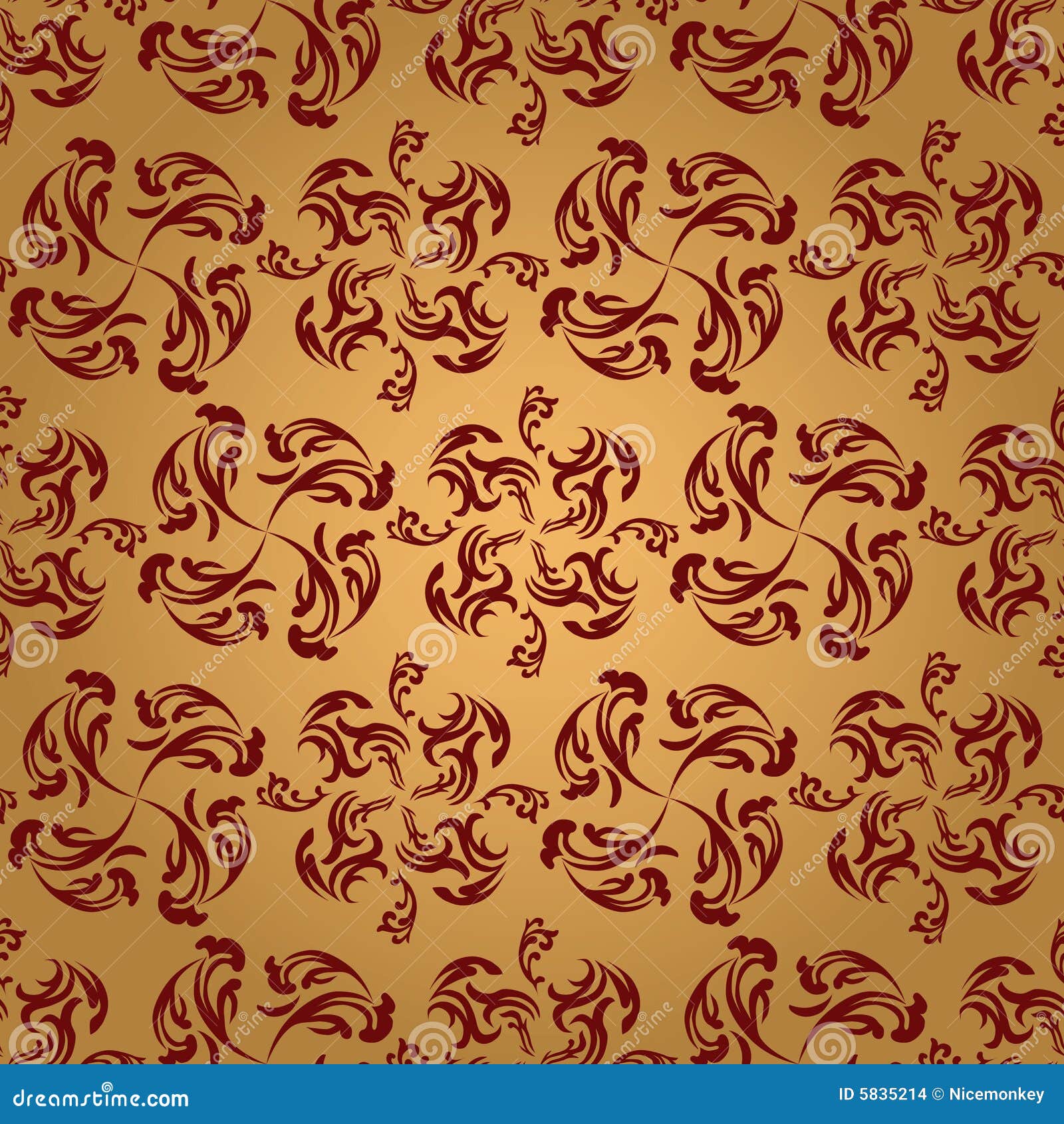 Golden swirl repeat stock vector. Illustration of backdrop - 5835214