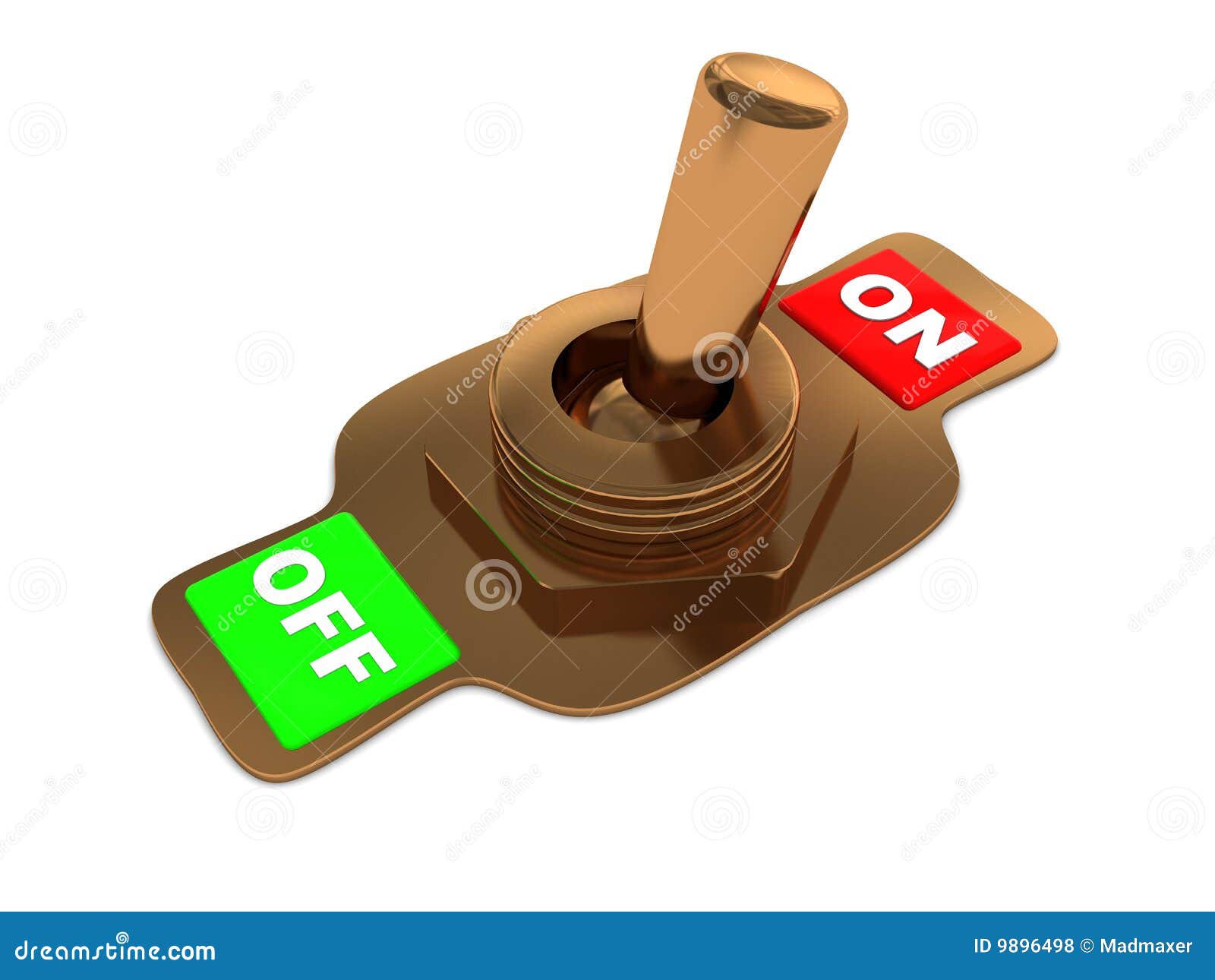 Golden switch stock illustration. Illustration of perspective - 9896498