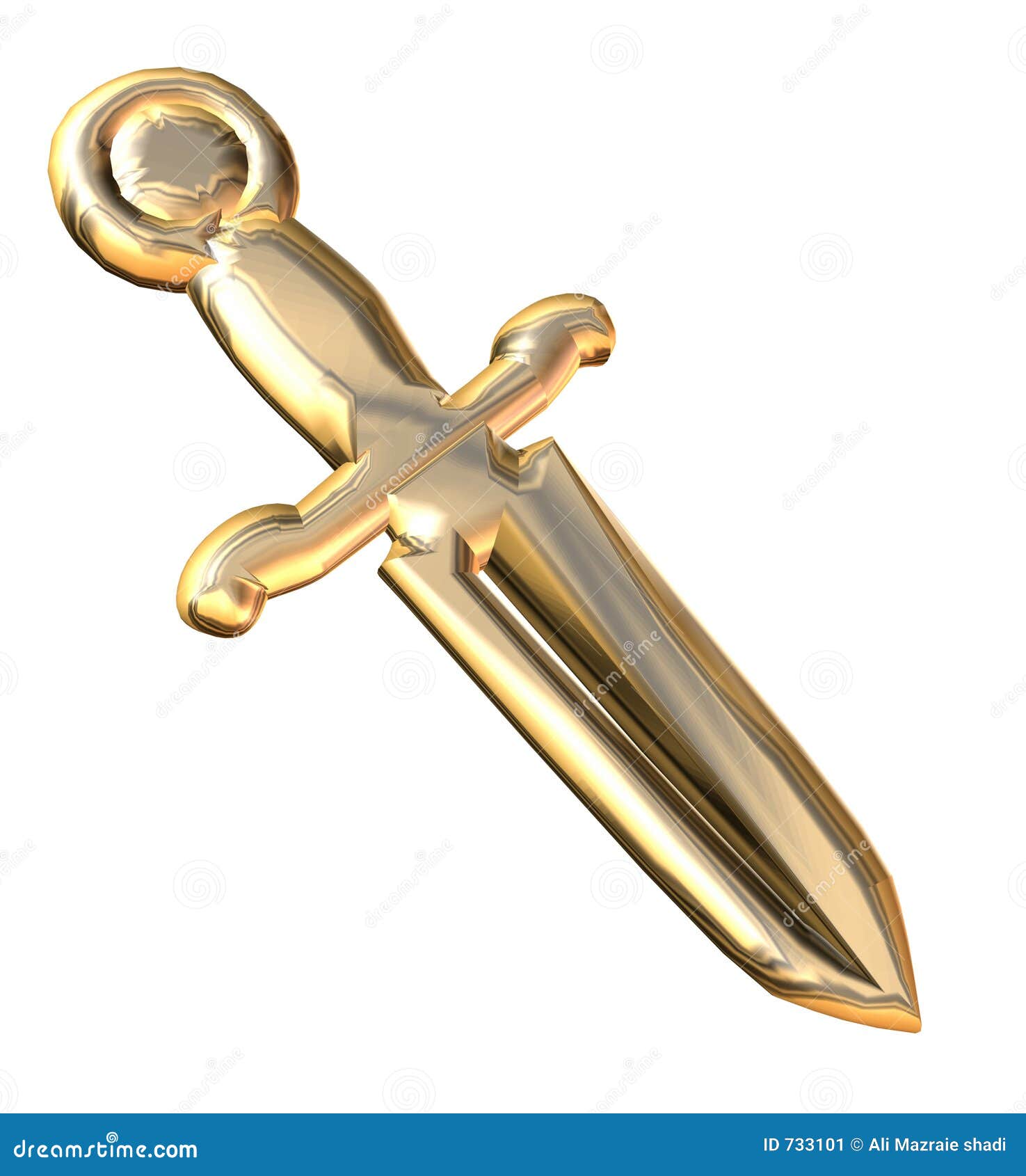 Golden Sword Stock Image - Image: 733101