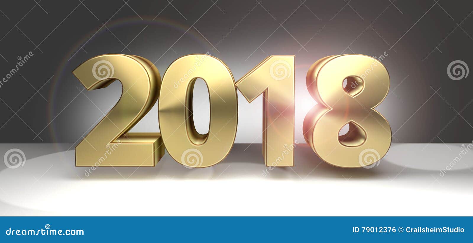 2018 Golden Sylvester Bold 2018 3D Stock Illustration - Illustration of ...