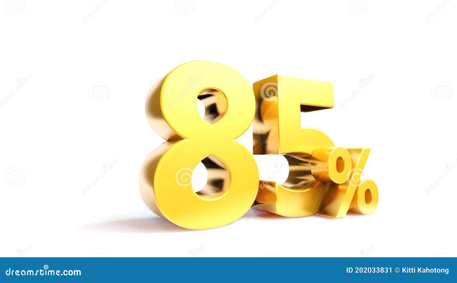 85 Golden Symbol , 3D Render Stock Illustration - Illustration of ...