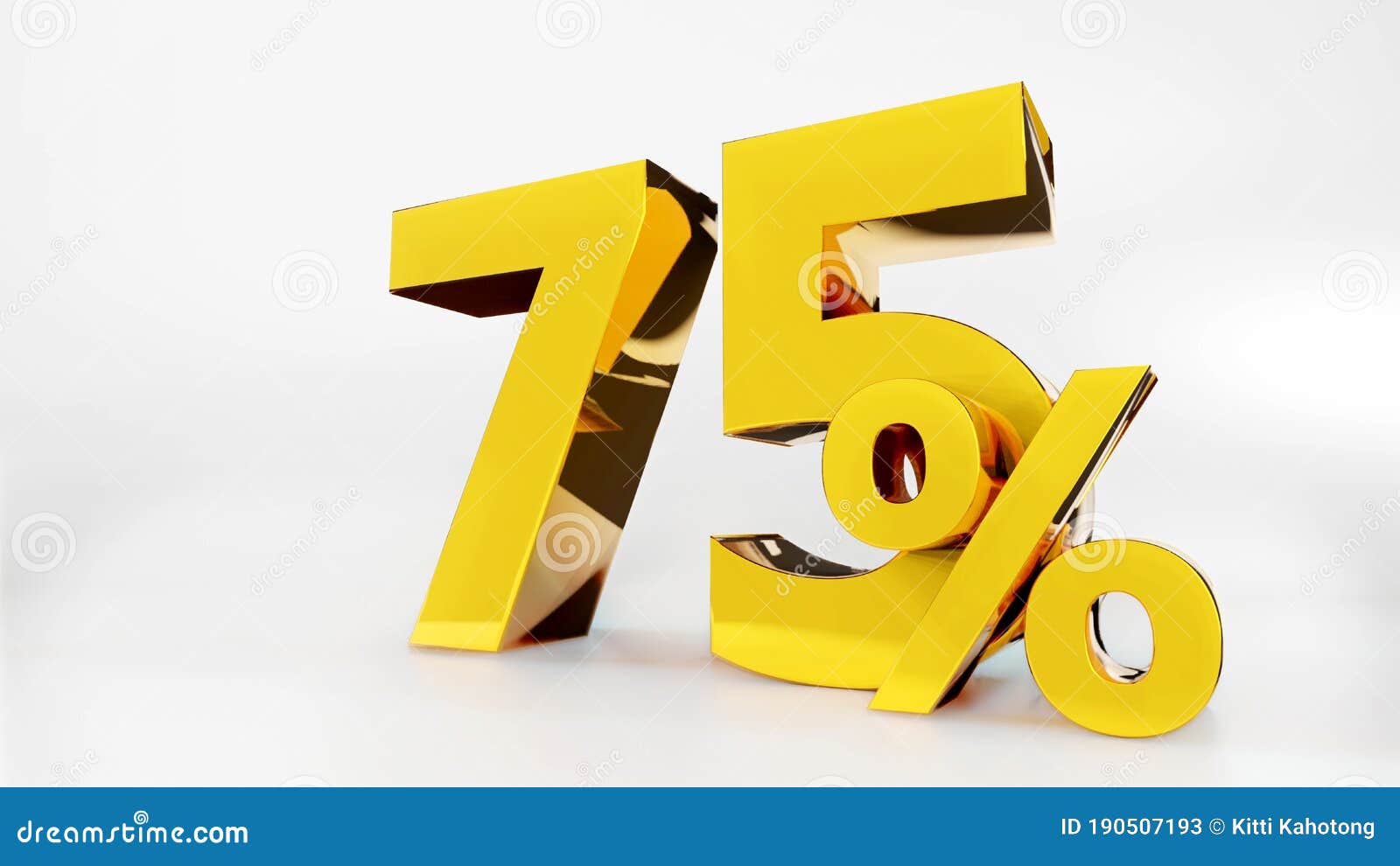 75 Golden Symbol , 3D Render Stock Illustration - Illustration of icon ...