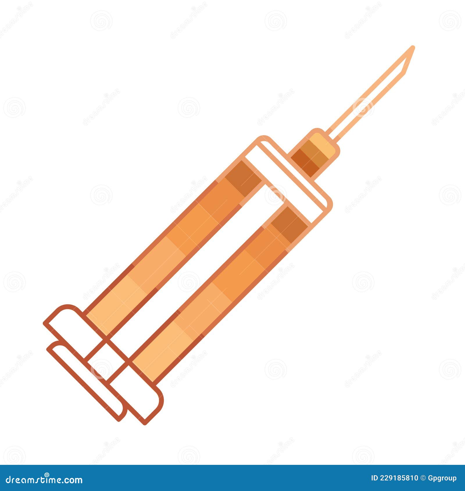 Golden Syringe Illustration Stock Vector - Illustration of syringe ...