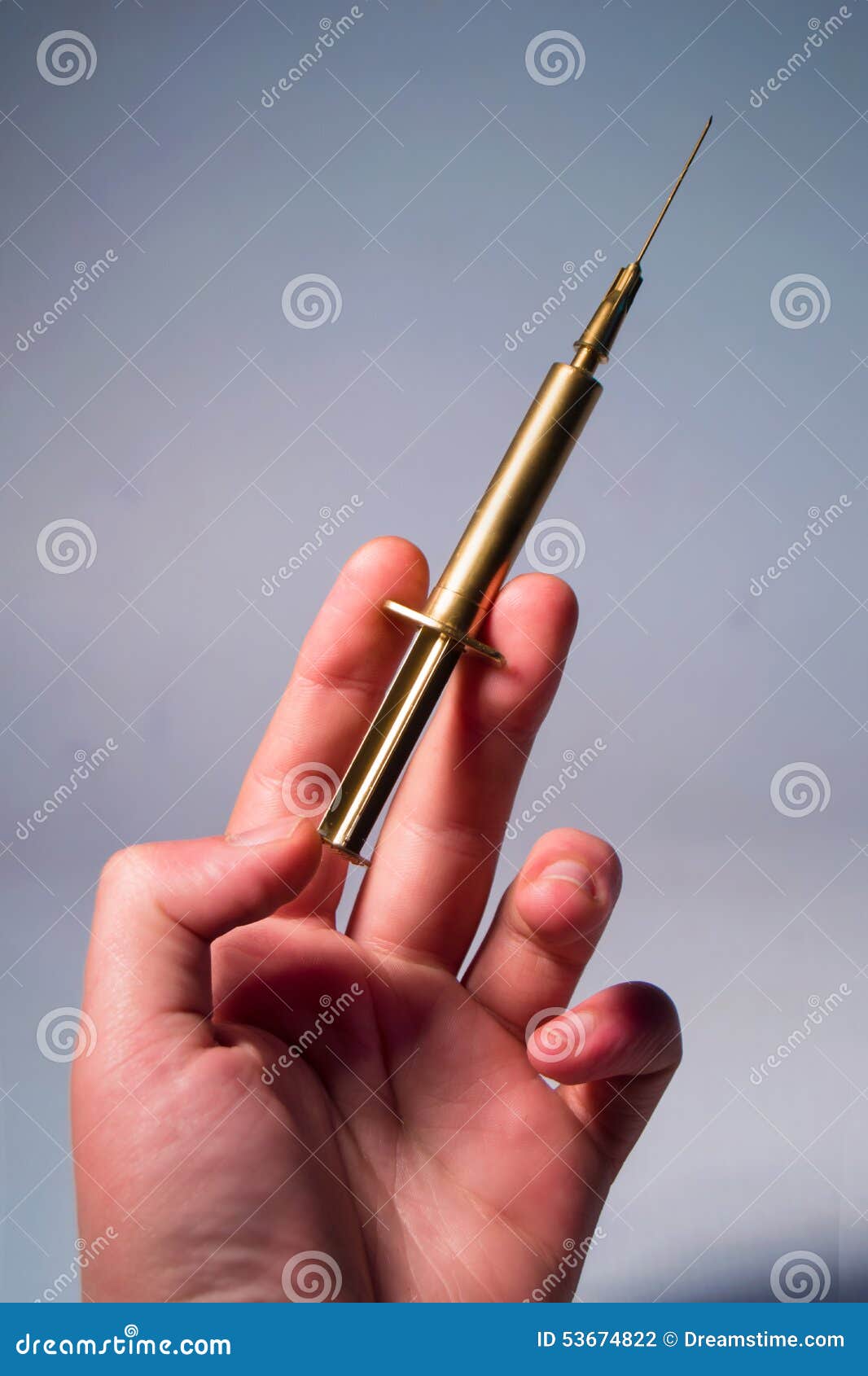 Golden syringes stock photo. Image of healthcare, idyllic - 53674822