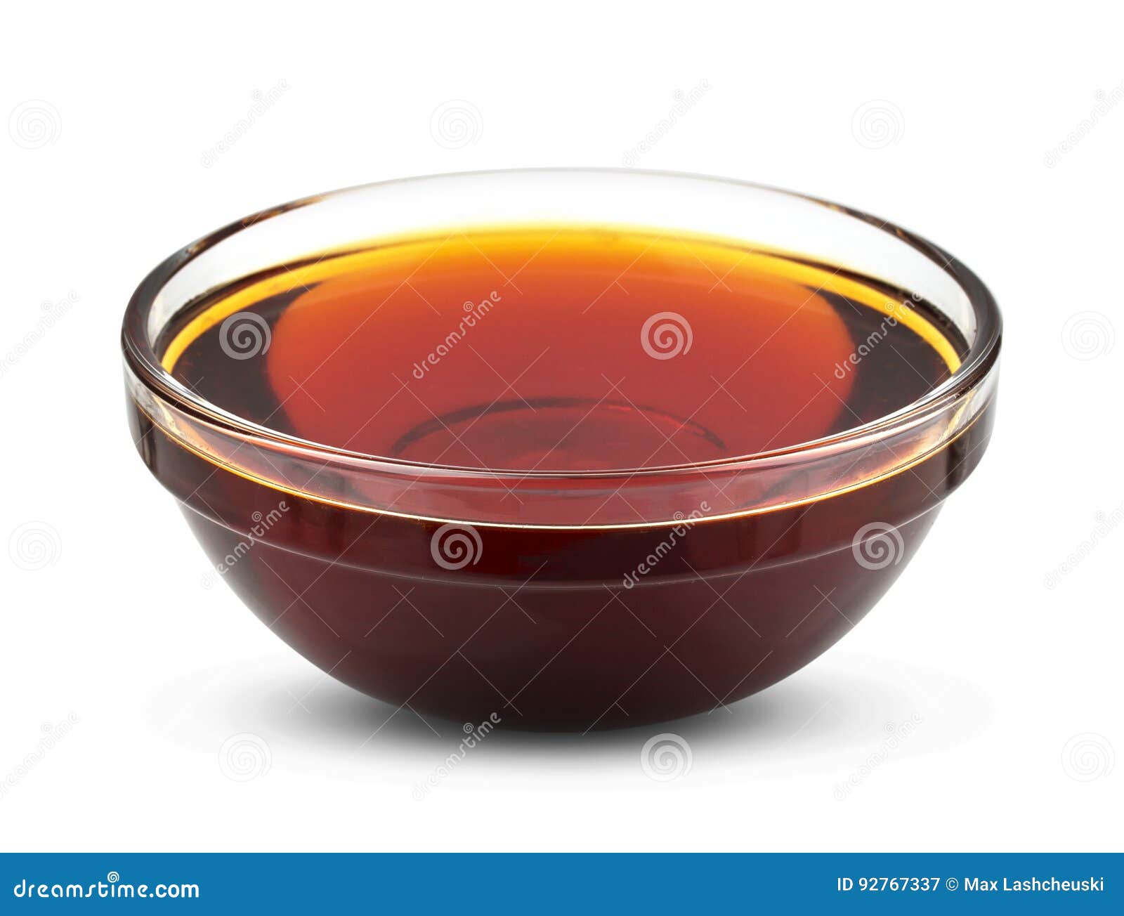 Golden Syrup on White Background, Honey in Bowl Stock Image - Image of ...