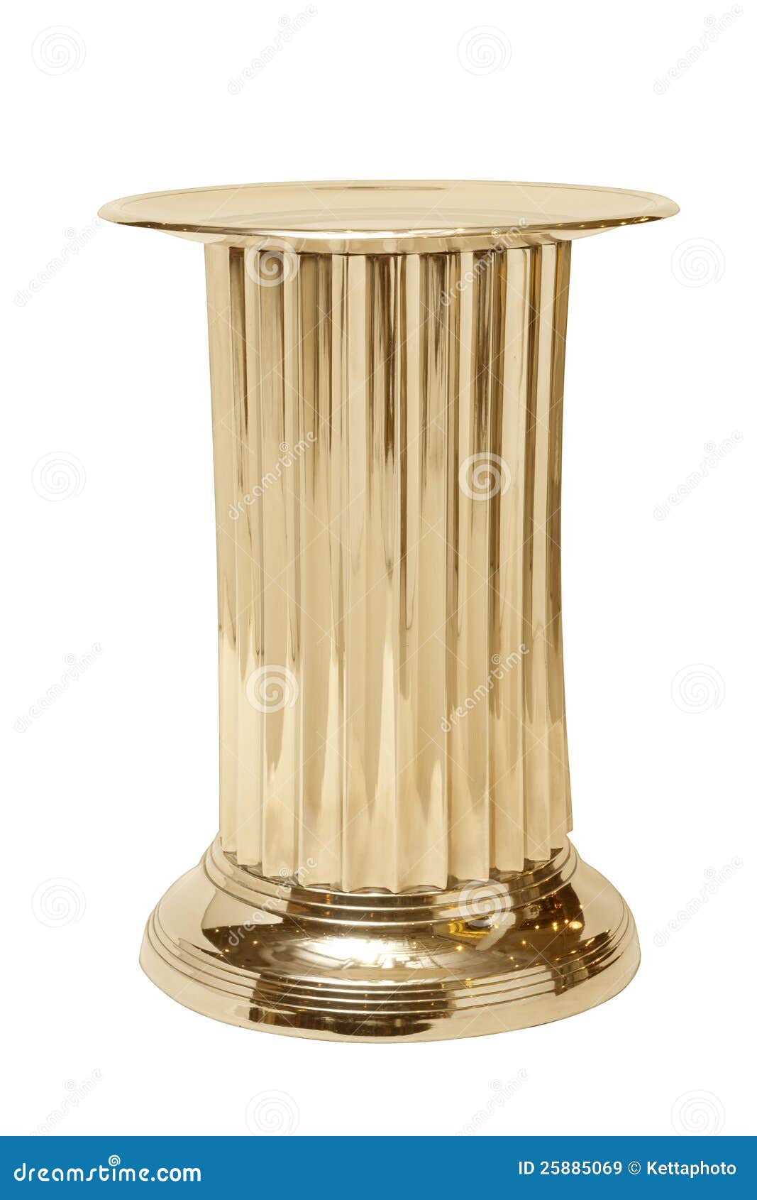 Golden table stock image. Image of crome, furniture, decorate - 25885069