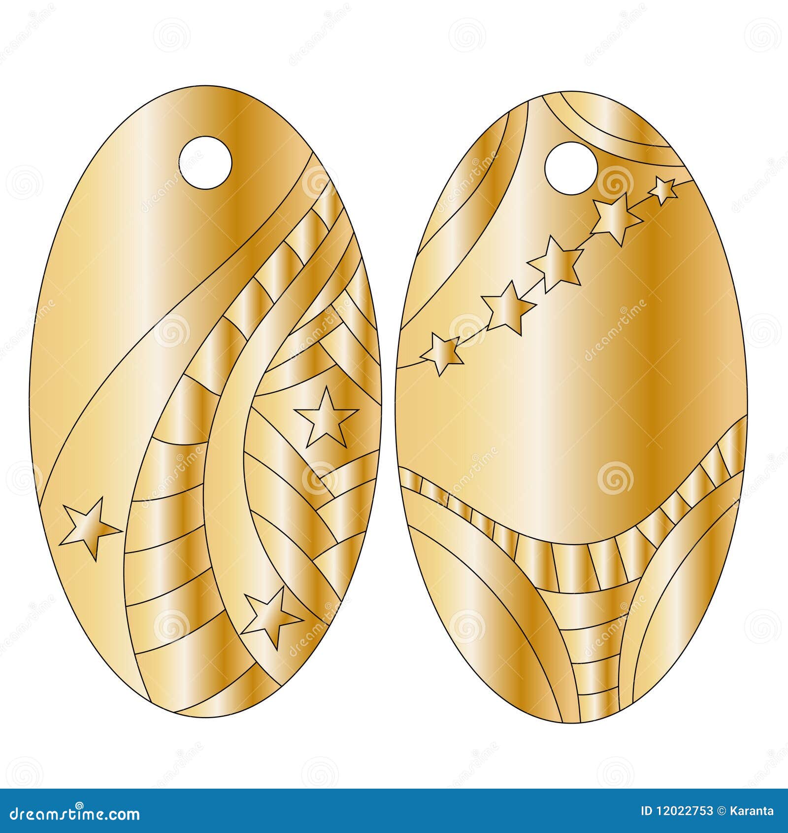 Golden tags stock vector. Illustration of gold, coupon - 12022753