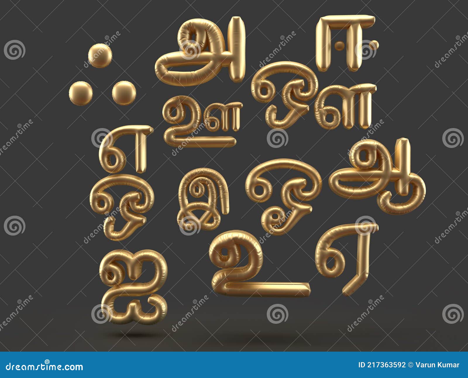 Tamil Alphabets Arranged In Background 3D Render Royalty-Free Stock ...