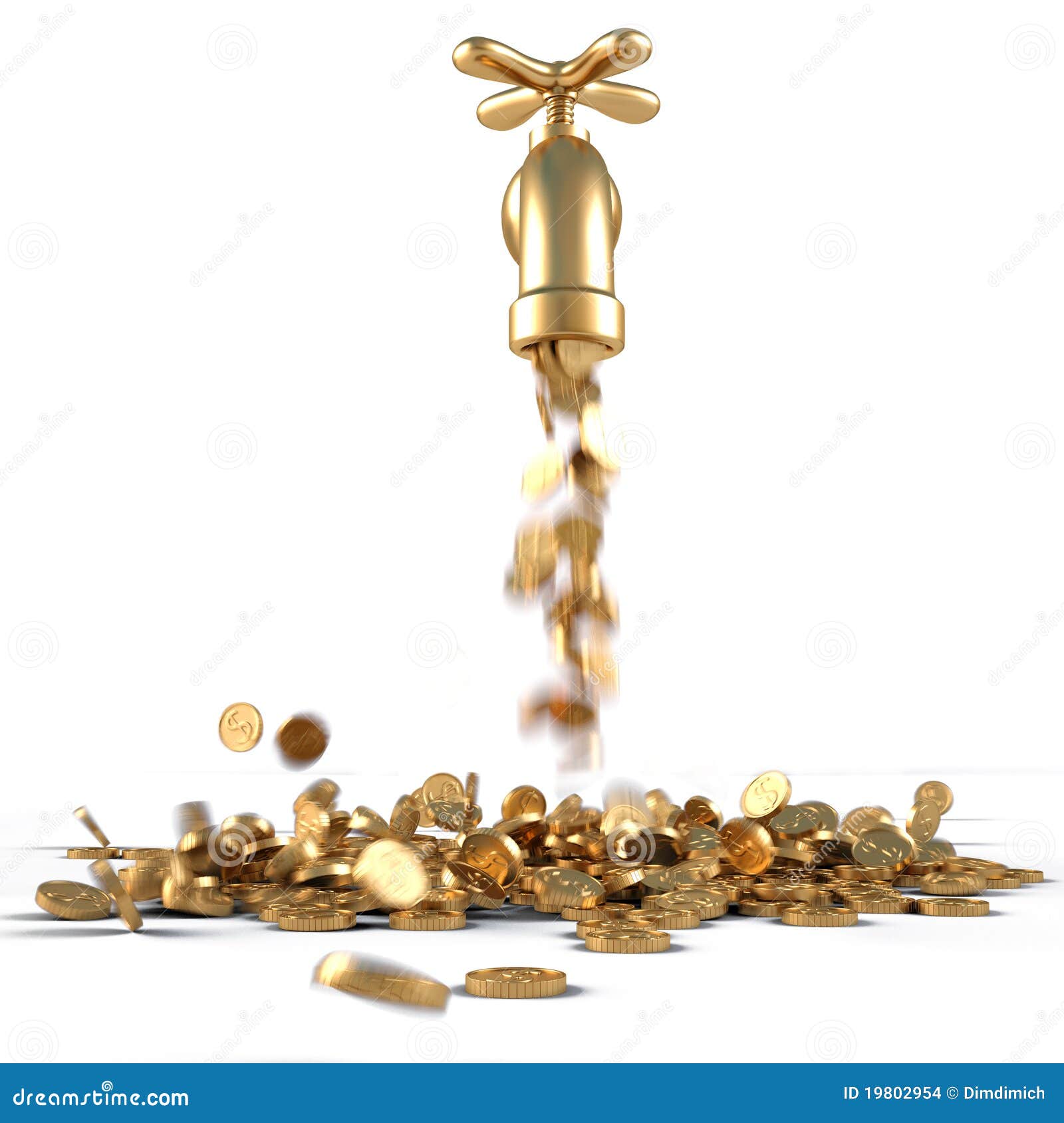Golden tap stock illustration. Illustration of investment - 19802954