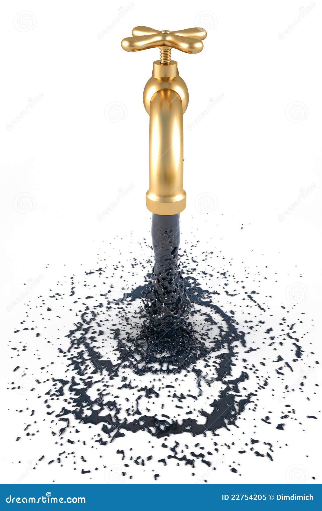 Golden tap stock illustration. Illustration of abstract - 22754205