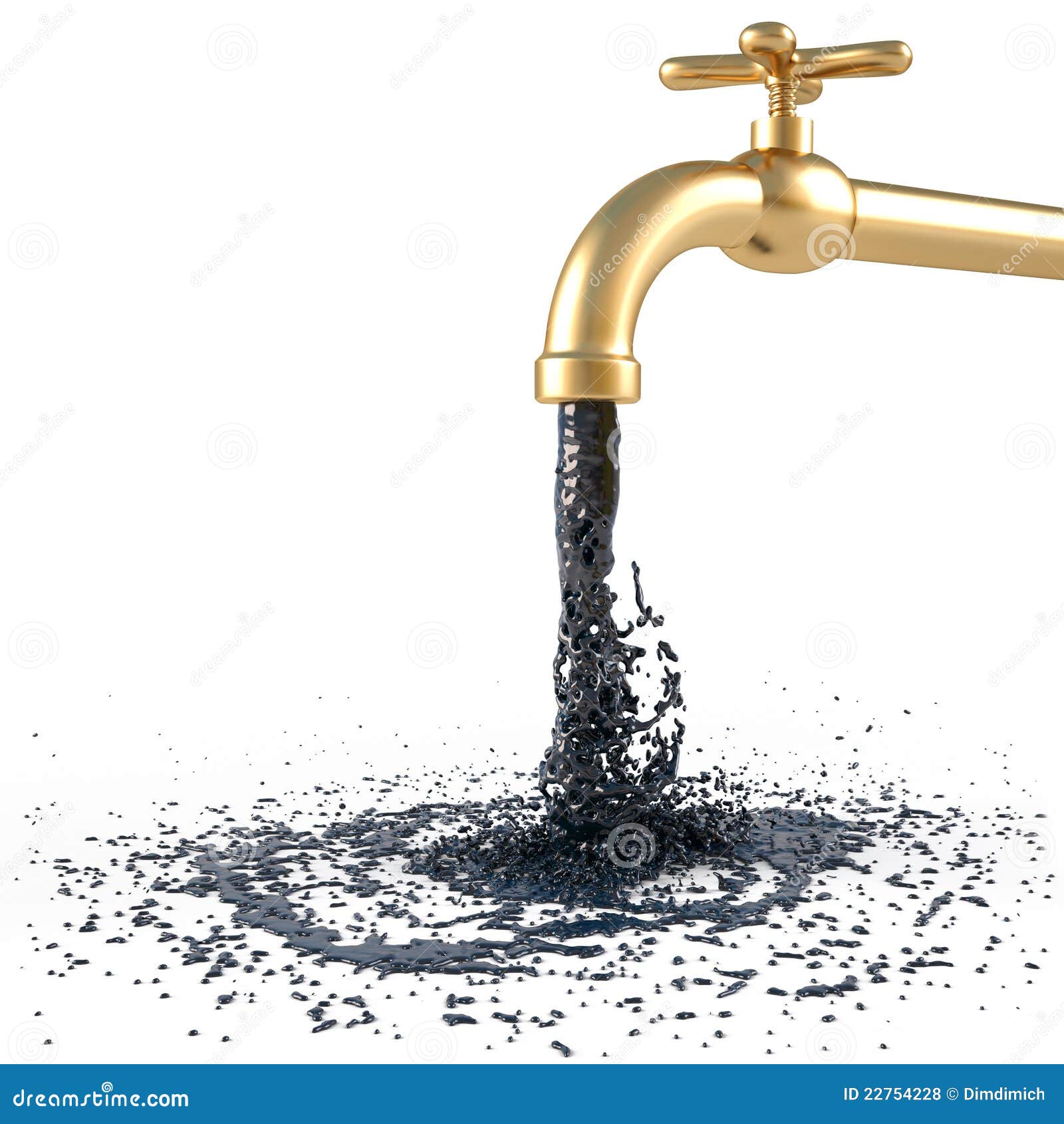 Golden tap stock illustration. Illustration of flow, pipeline - 22754228