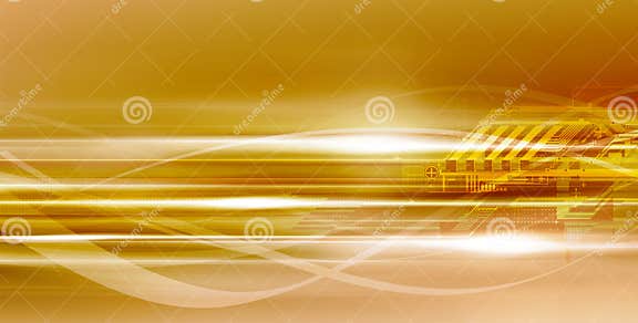 Golden Technological Background Stock Illustration - Illustration of ...