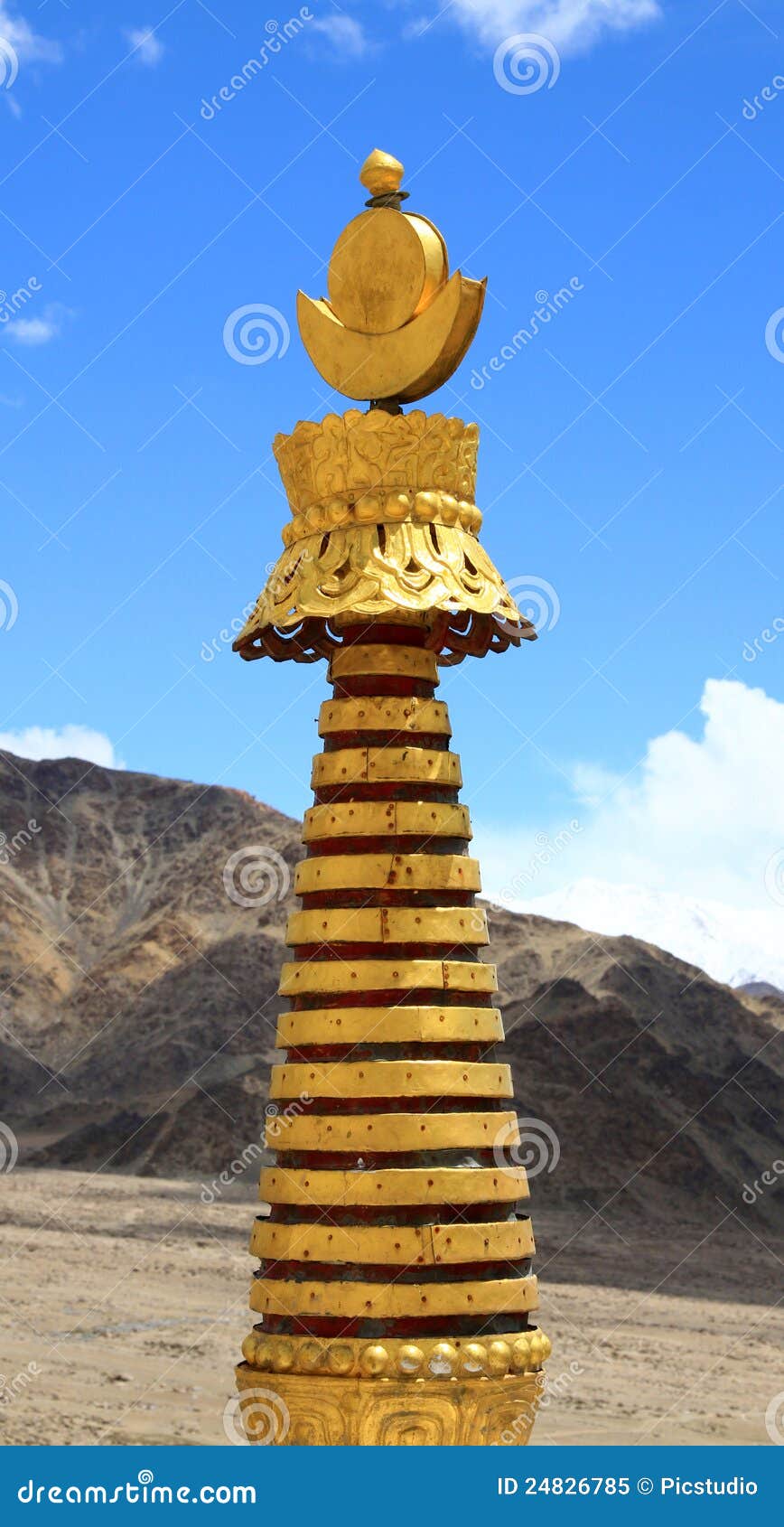 Golden temple crown stock image. Image of metal, craftsmanship - 24826785