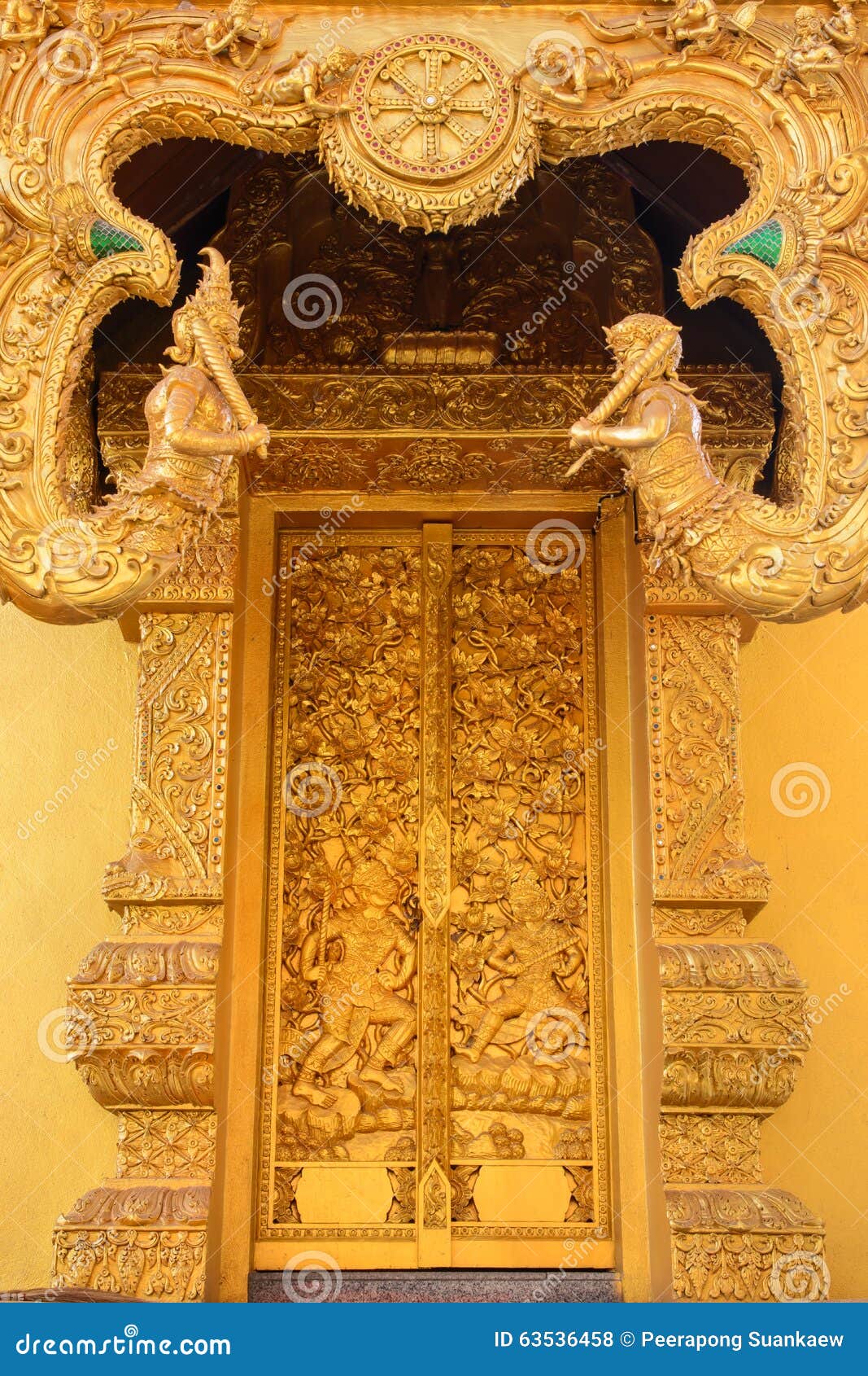 Golden temple gate stock photo. Image of engraved, beautiful - 63536458