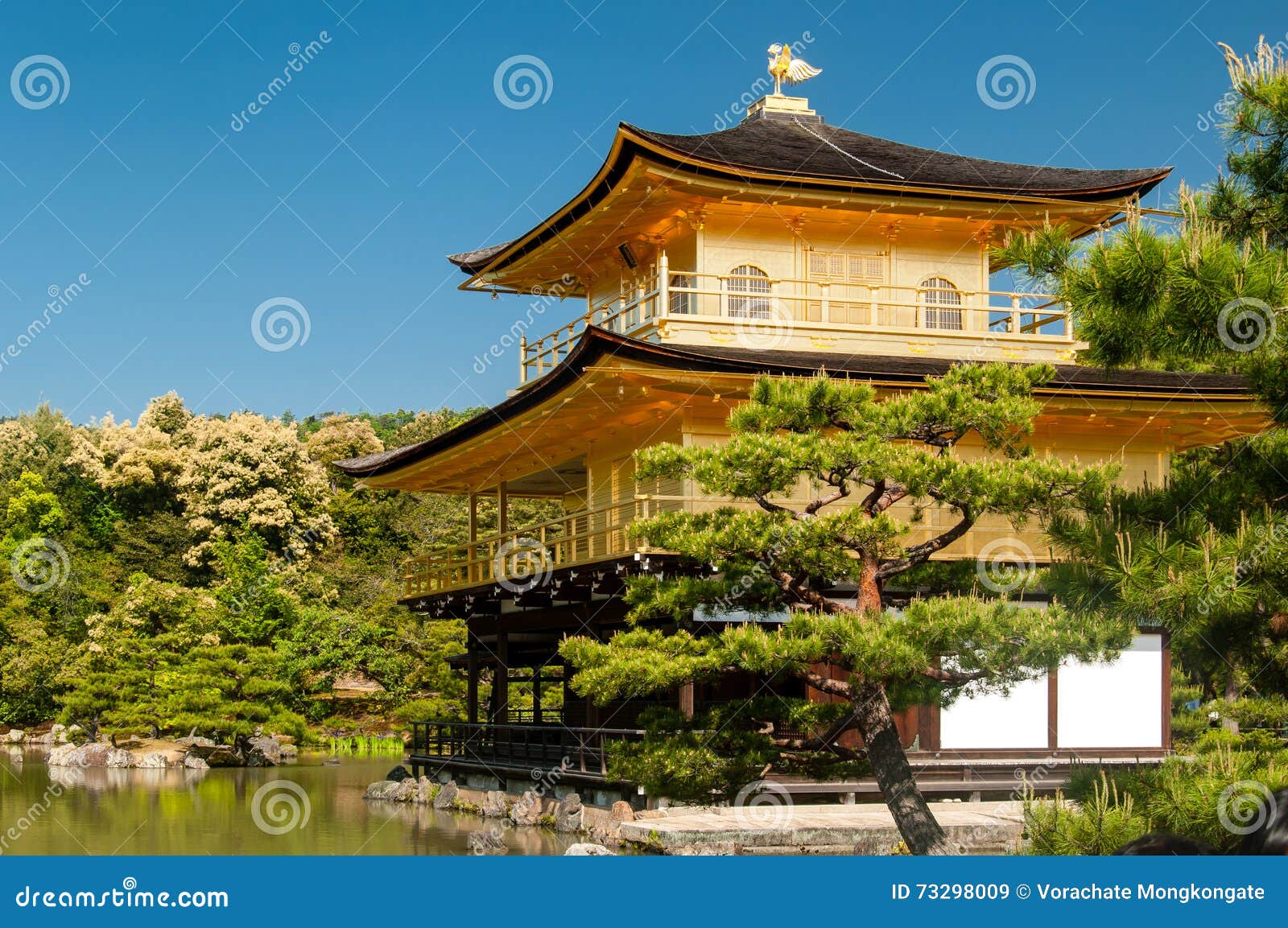 Golden Temple in Japan with Clear Sky Stock Image - Image of golden ...