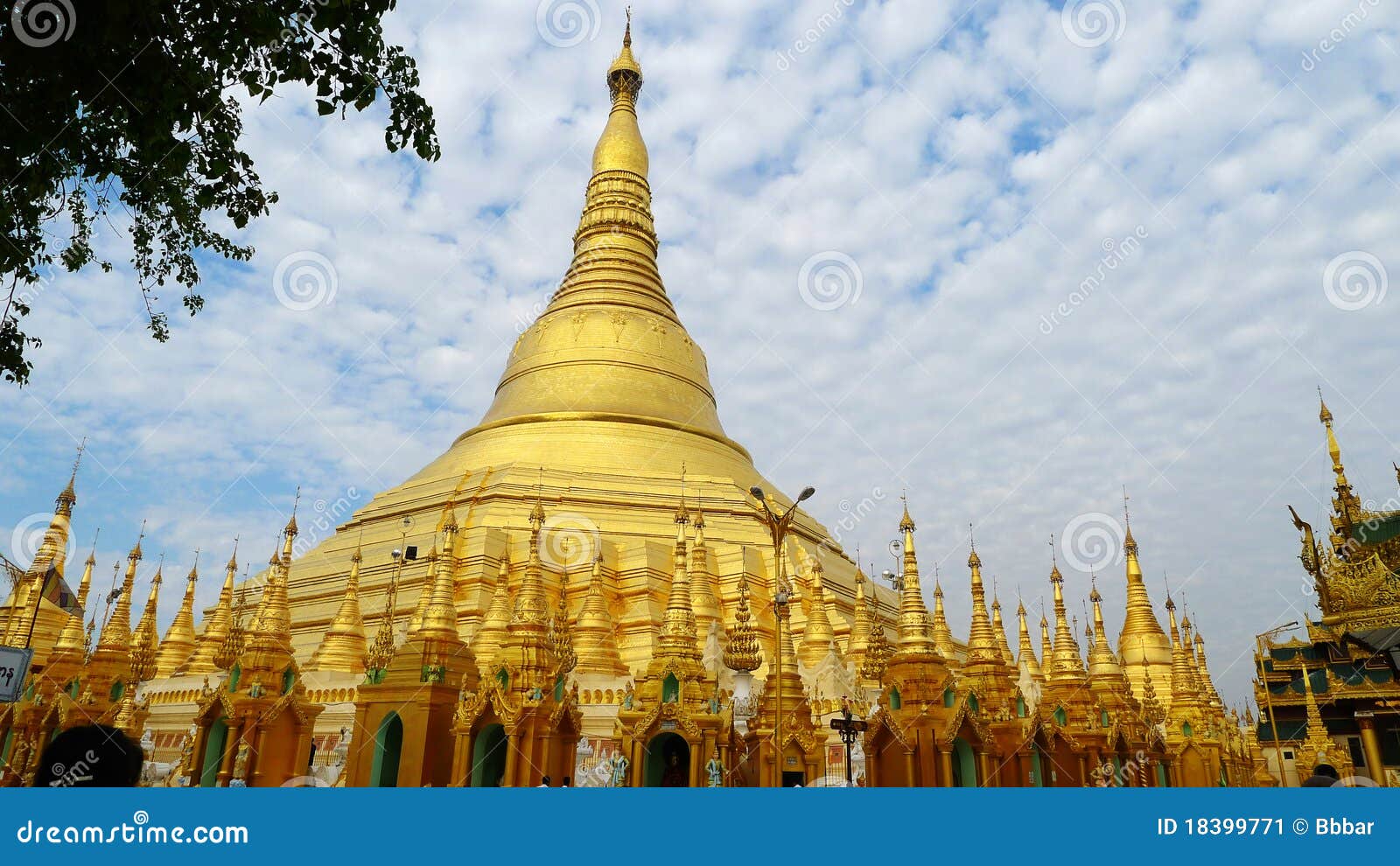 Golden temple in Myanmar stock image. Image of background - 18399771