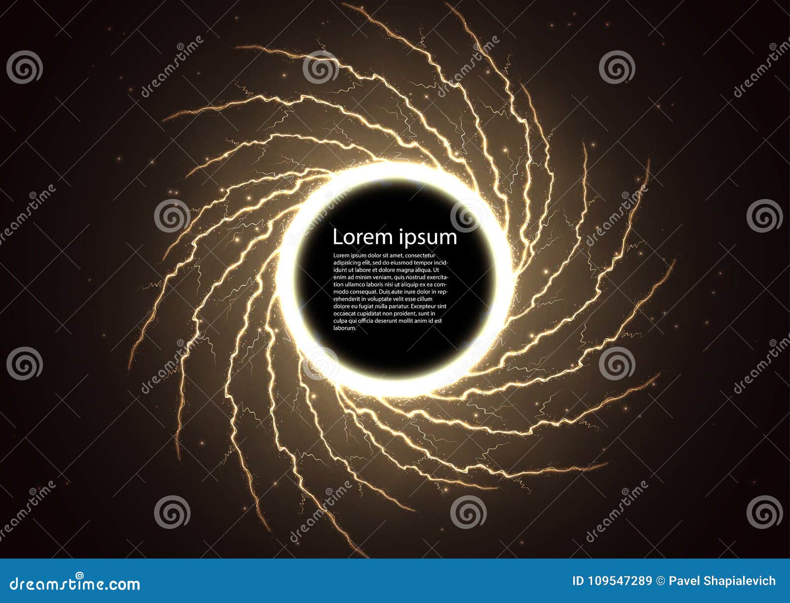 Golden text vortex stock vector. Illustration of design - 109547289