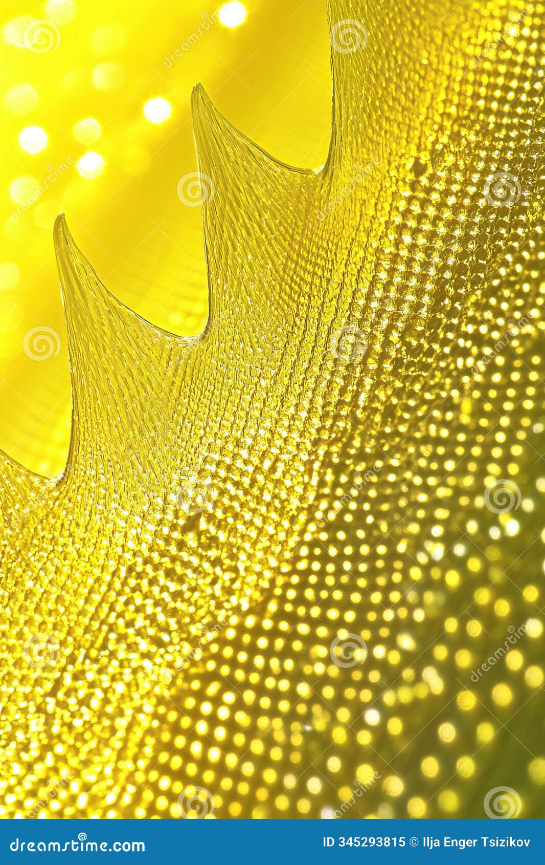 Golden Texture Abstract Macro of Patterned Surface with Spikes, High ...