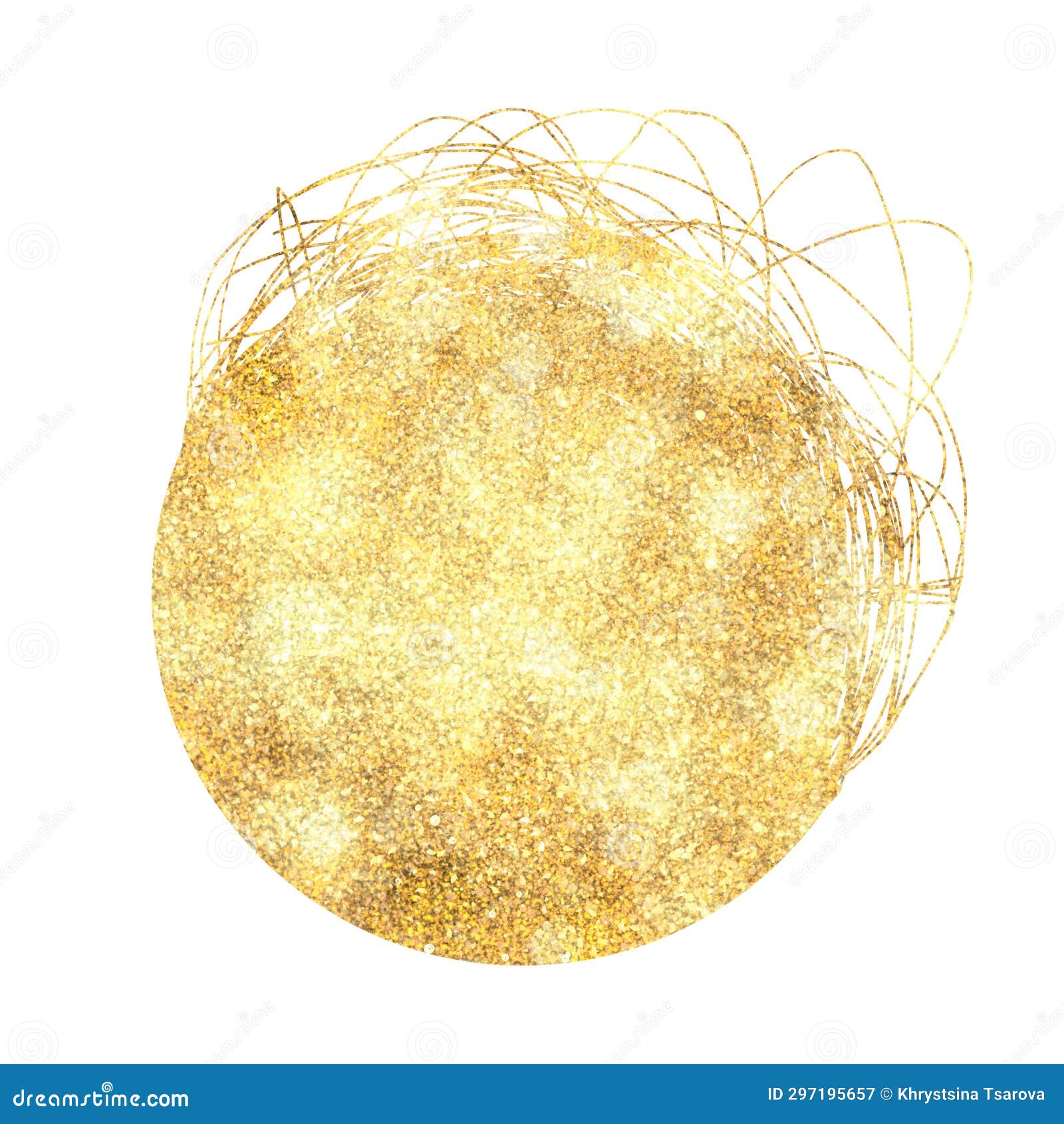 Golden Texture Abstract Round Shape Background. Frame Template Stock ...