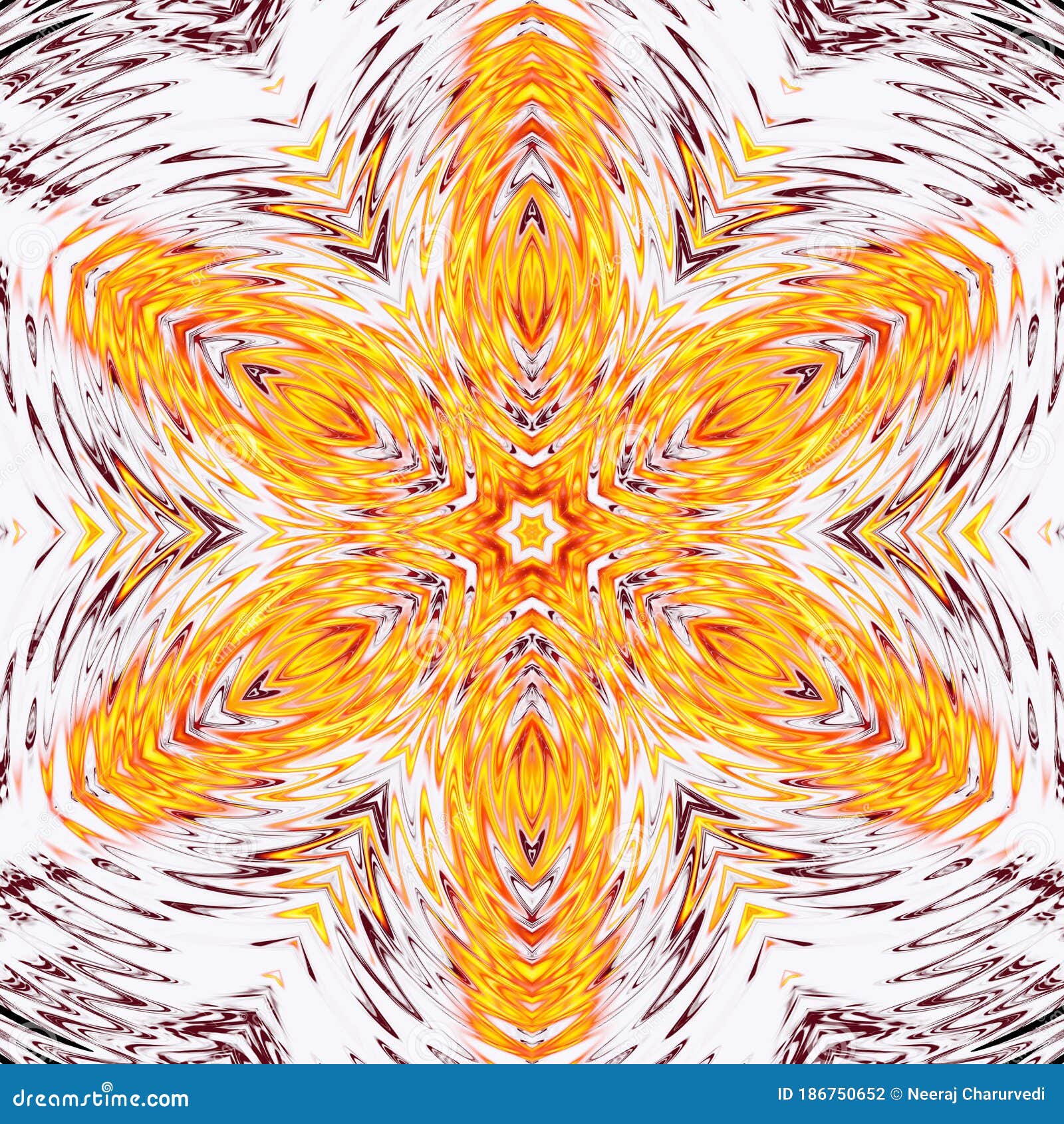 Golden Star Texture Art with Multicolored Wave Pattern for Wall ...