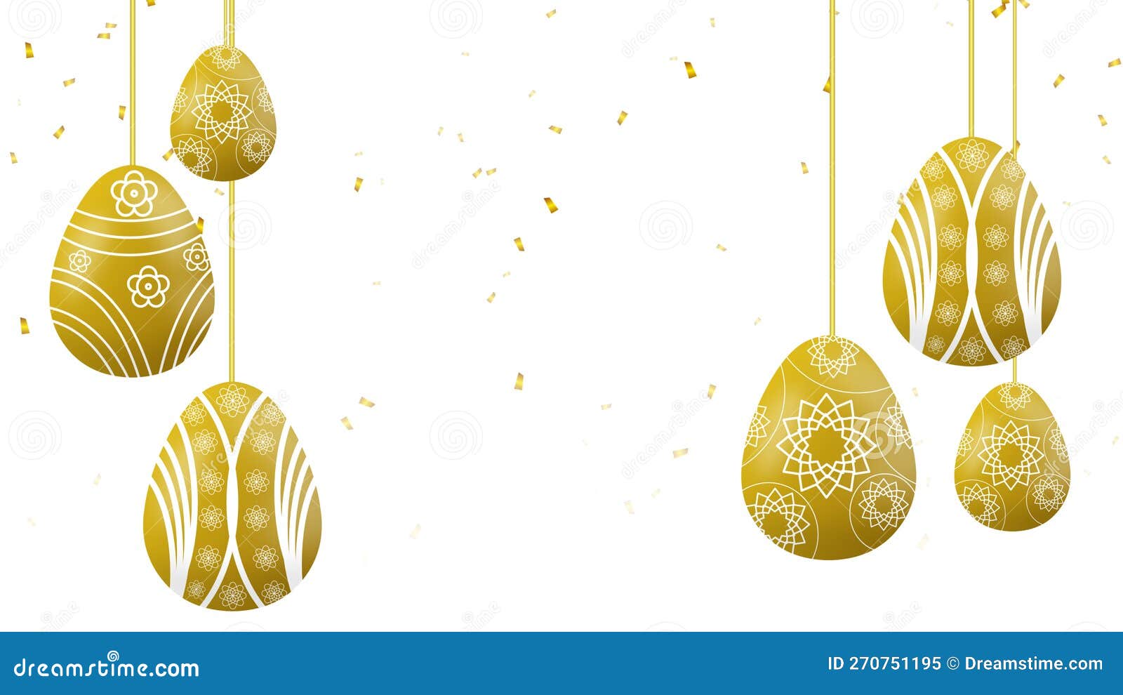 Golden Texture Eggs for Easter Celebration and Decoration Stock ...