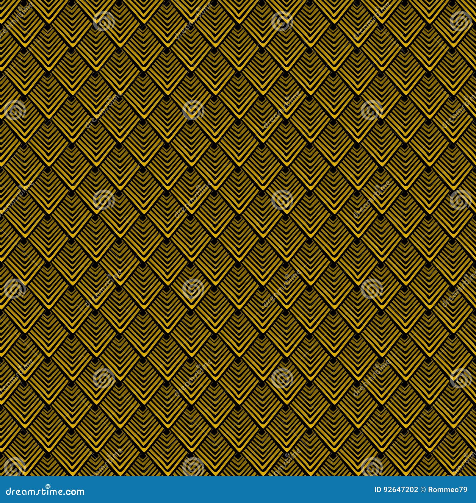 Golden Texture. Seamless Geometric Pattern. Background. Vector Rhombus ...