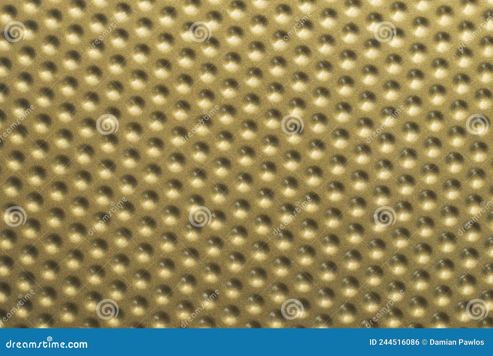 Golden Textured Pattern of the Baking Tin Bottom. Seamless Metal Sheet ...