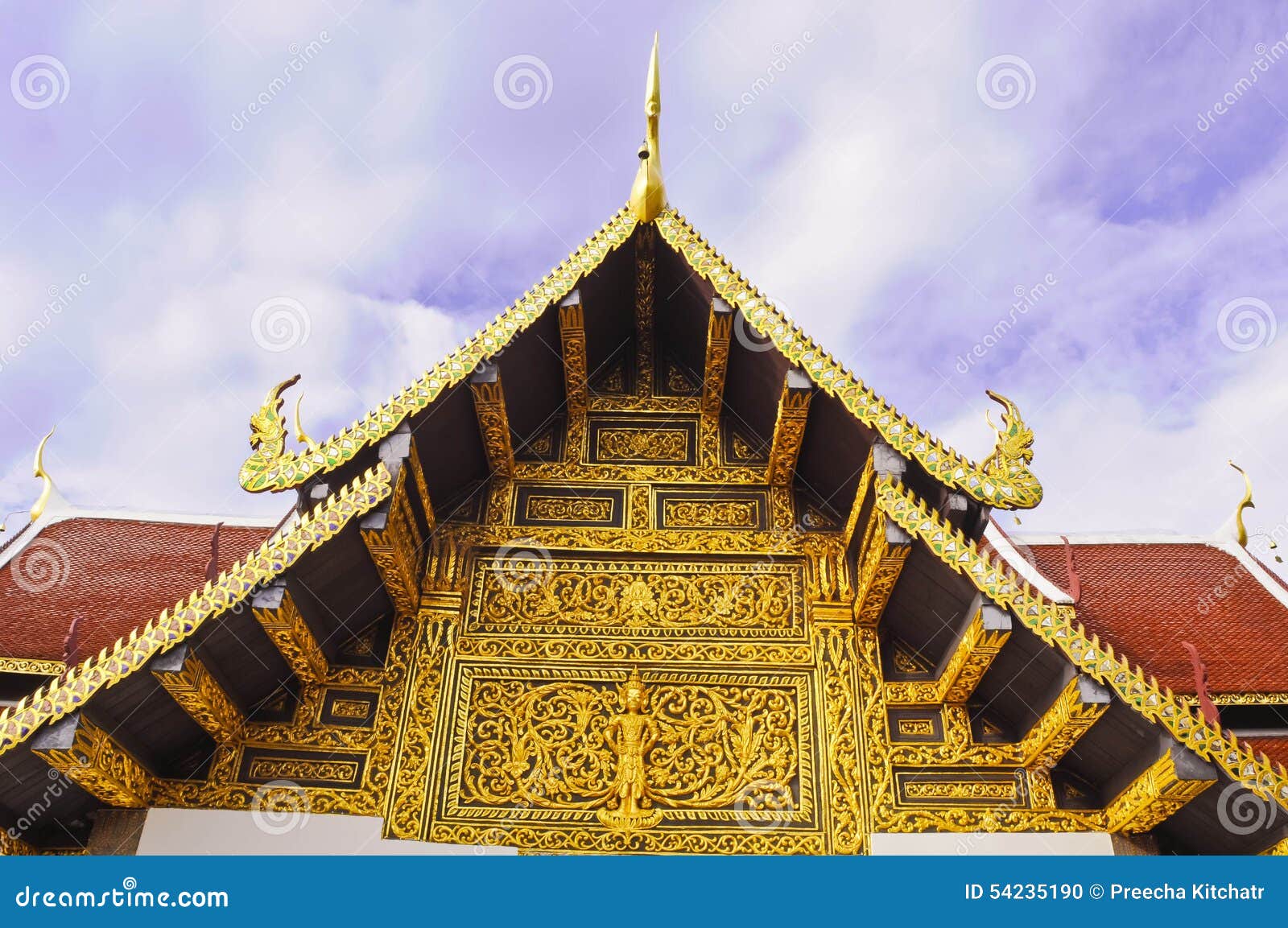 Golden textureon the roof stock photo. Image of heritage - 54235190