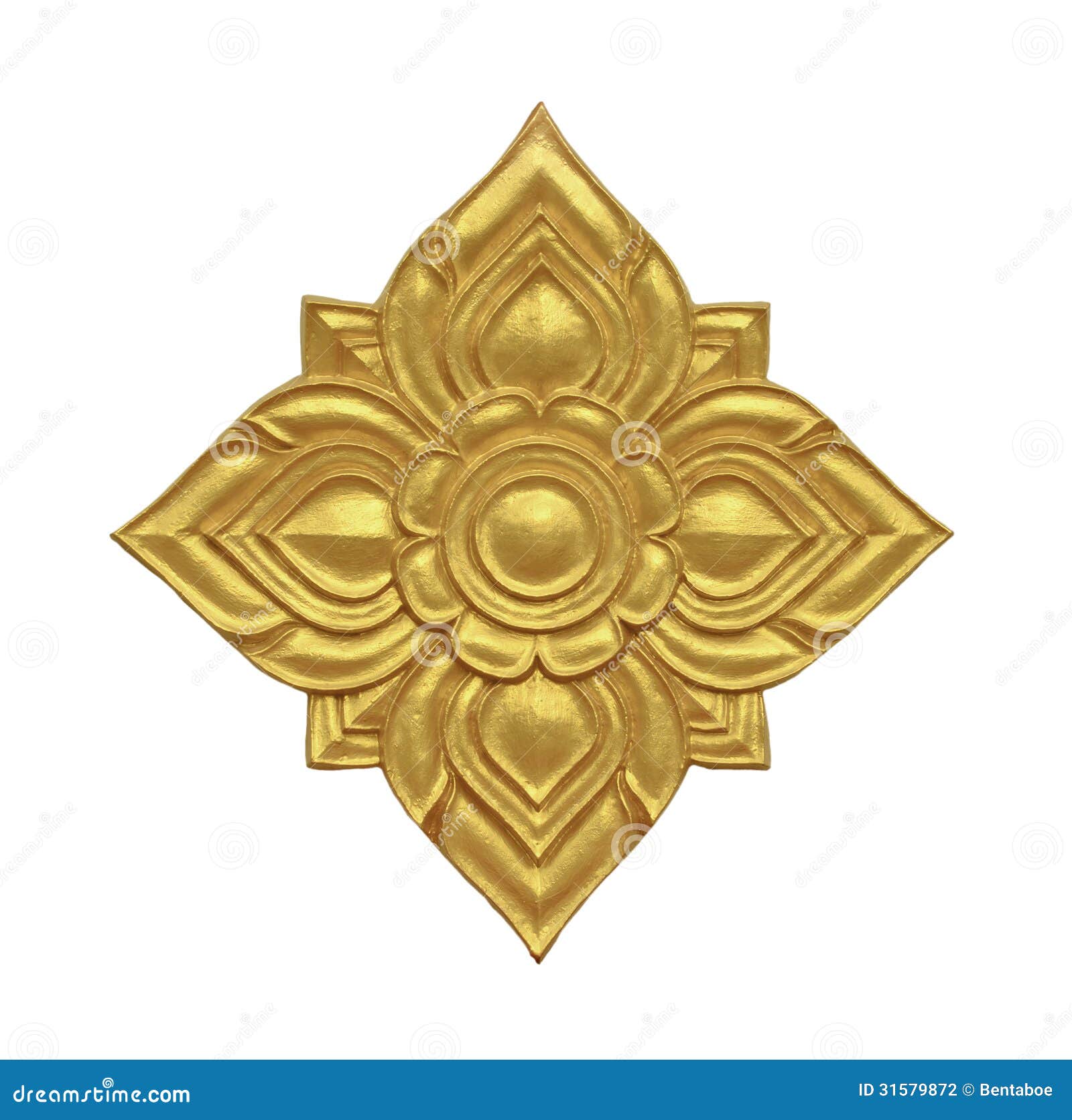 Golden Thai Decorative Pattern Stock Photo - Image of culture ...