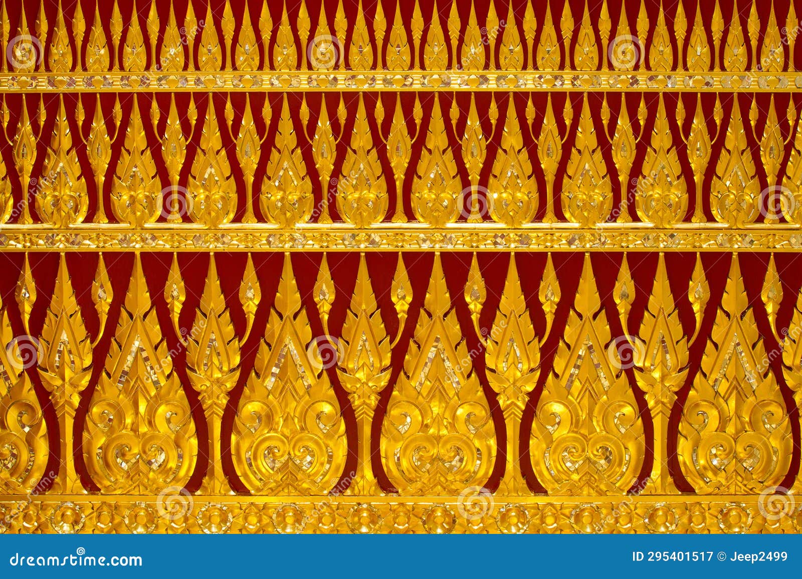 Golden Thai Pattern in the Temples. Stock Image - Image of retro, thai ...