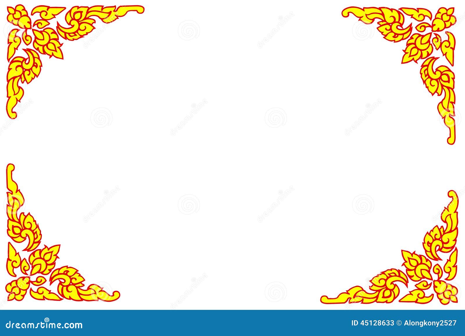 Golden Thai Style Line Art Royalty-Free Stock Photography ...