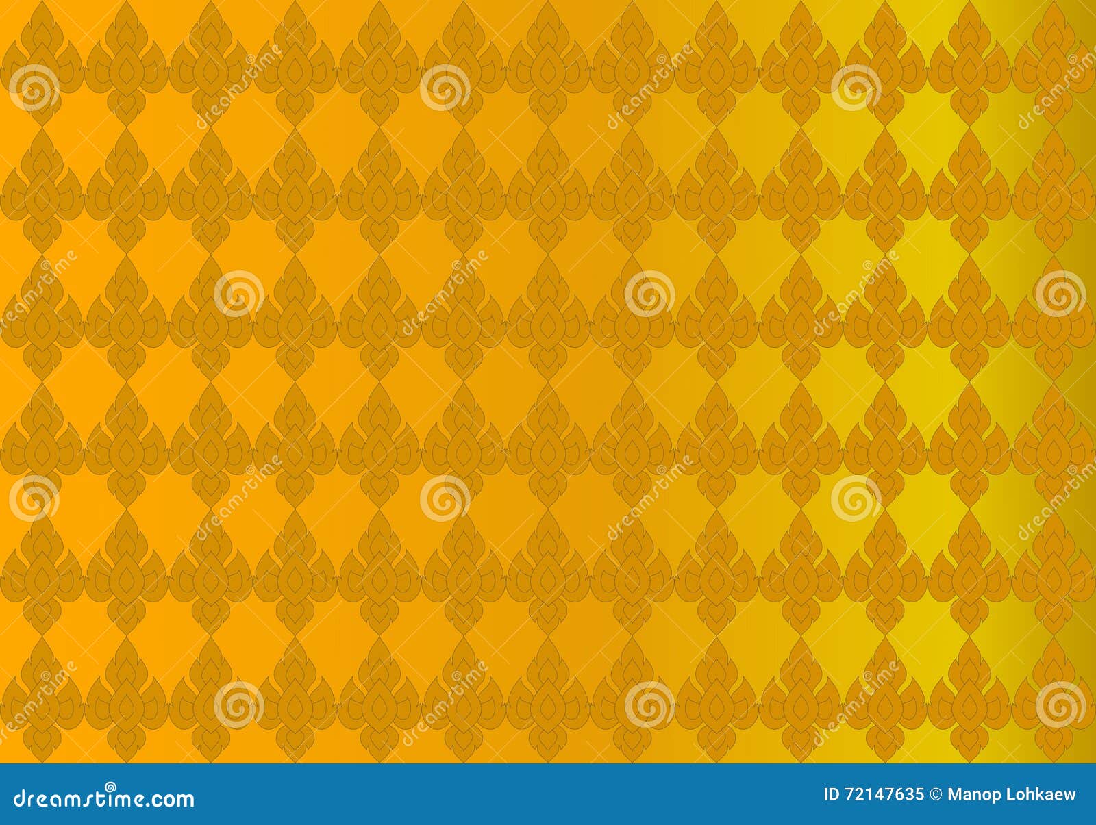 Golden Thai Vintage Pattern Abstract Background Stock Vector ...