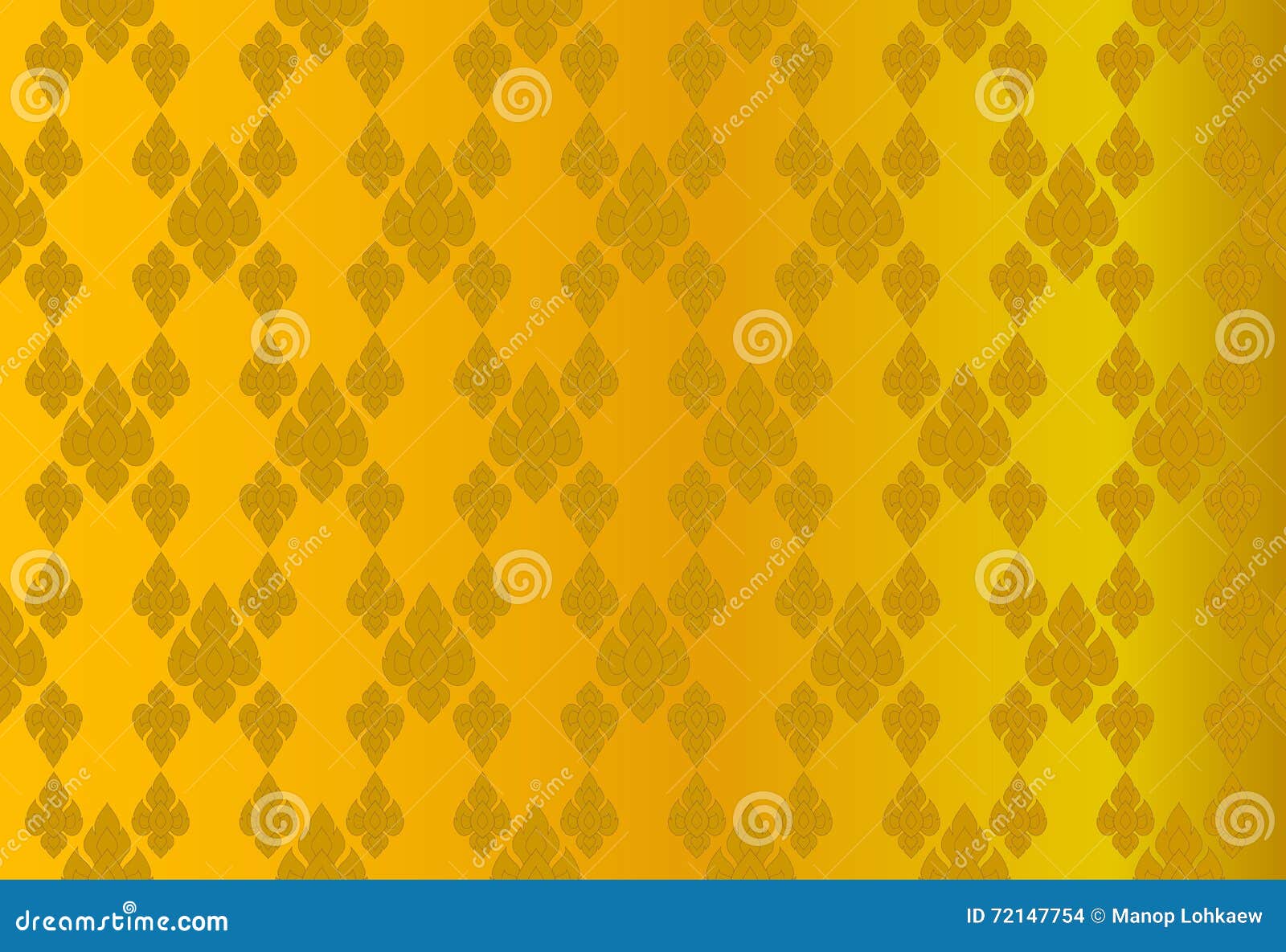 Golden Thai Vintage Pattern Abstract Background Stock Vector ...