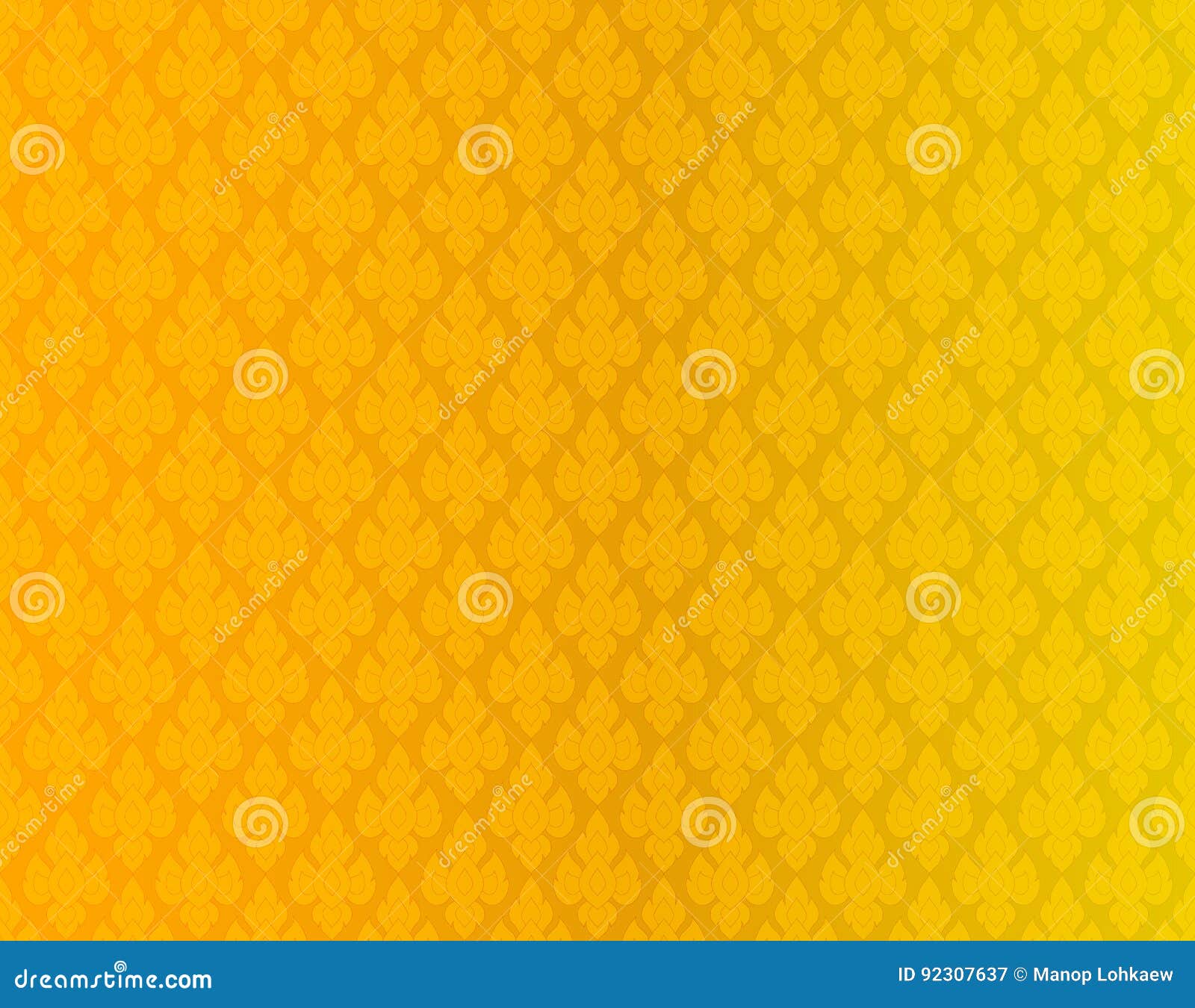Golden Thai Vintage Pattern Vector Background Stock Vector ...