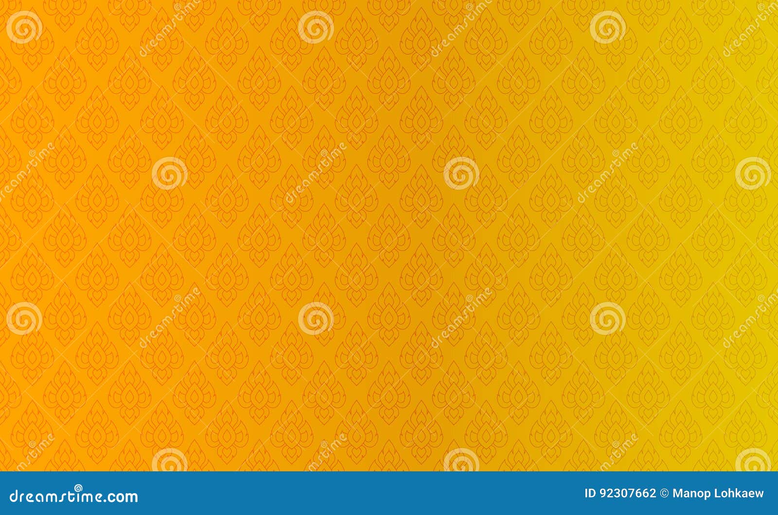 Golden Thai Vintage Pattern Vector Background Stock Vector ...