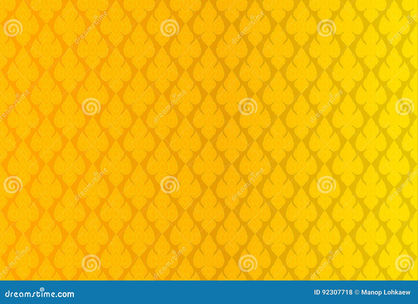 Golden Thai Vintage Pattern Vector Background Stock Vector ...