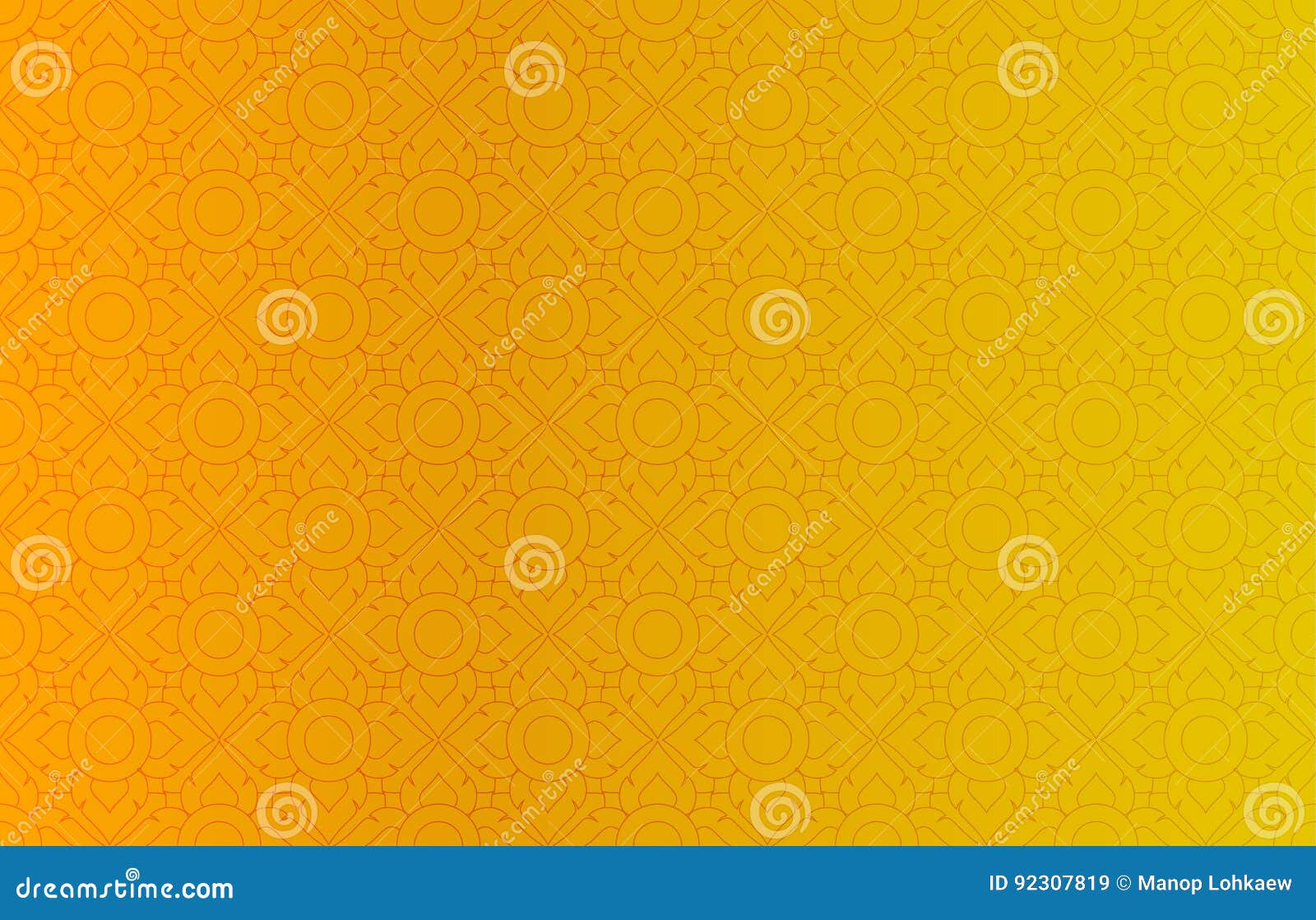 Golden Thai Vintage Pattern Vector Background Stock Vector ...