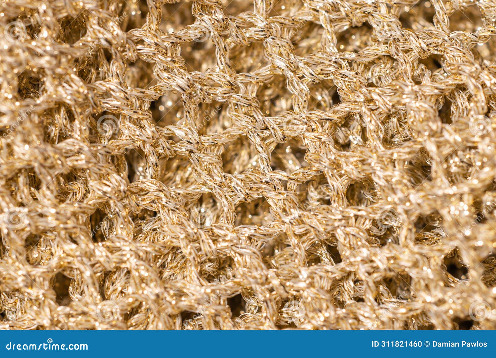 Golden Thread Pleated Knit Fabric Detail Texture Stock Photo - Image of ...