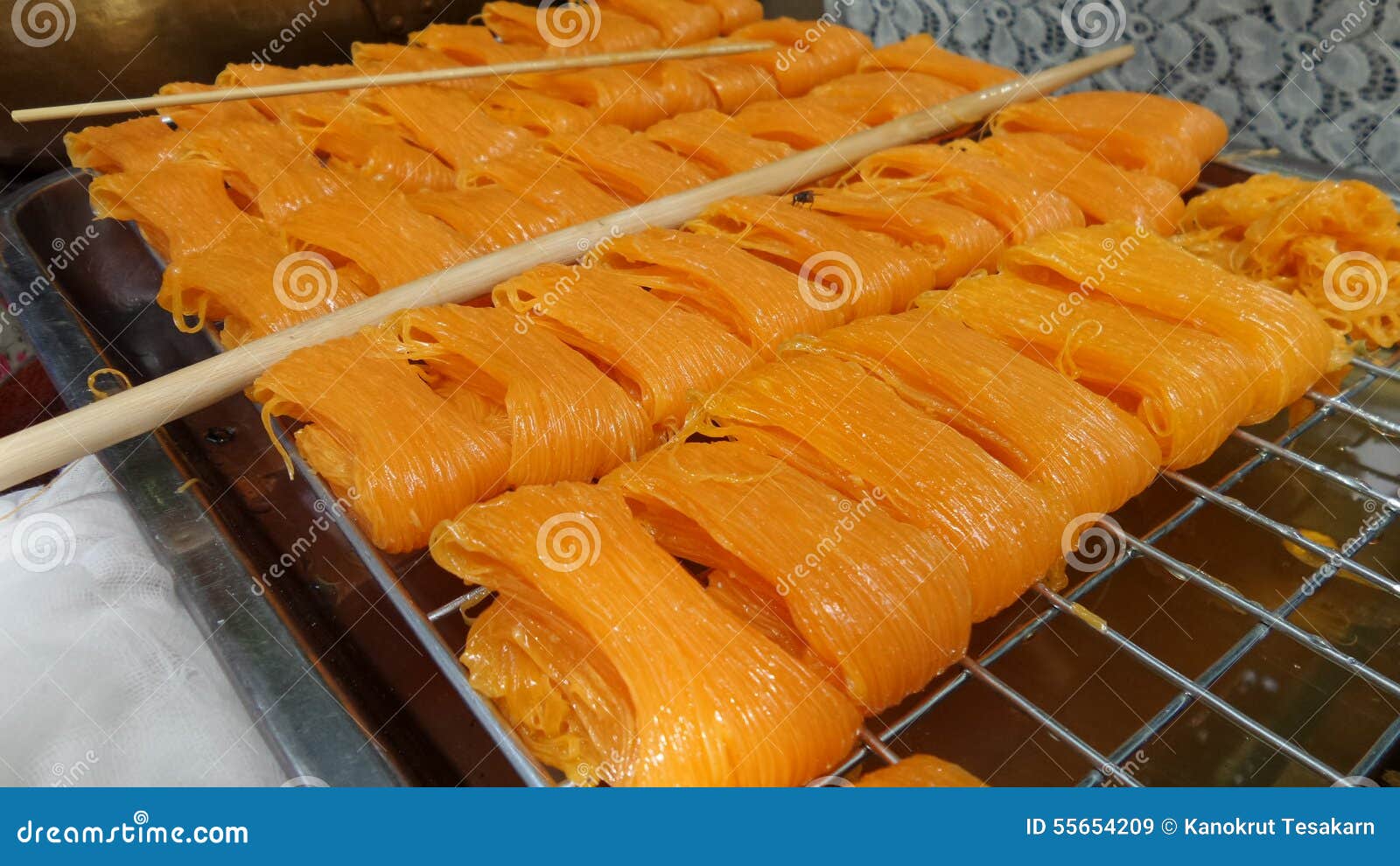 Golden Thread or Foy Tong , Thai Dessert Stock Image - Image of yolks ...