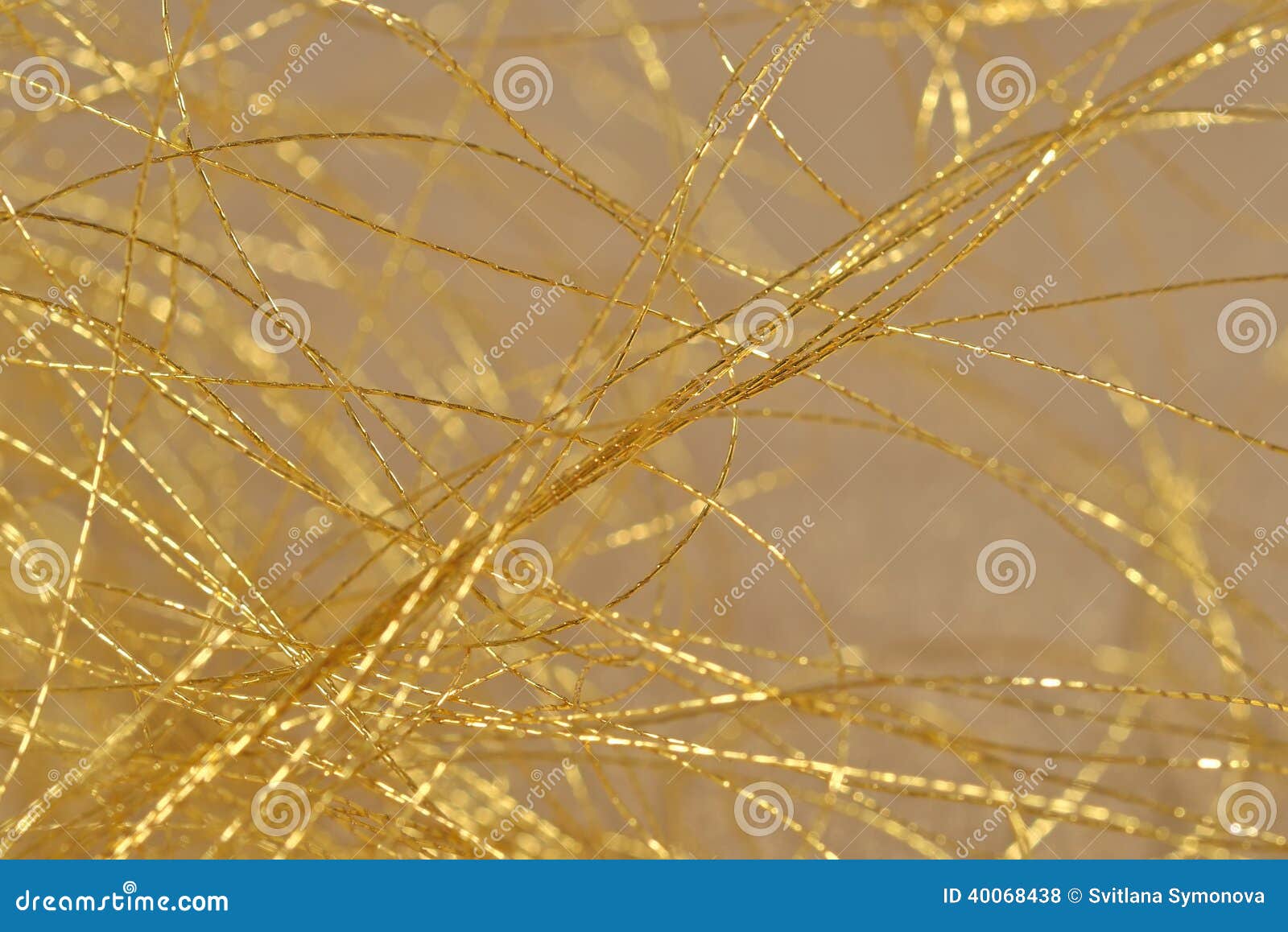 Golden Threads Close-us Selective Focus Stock Photo - Image of sewing ...