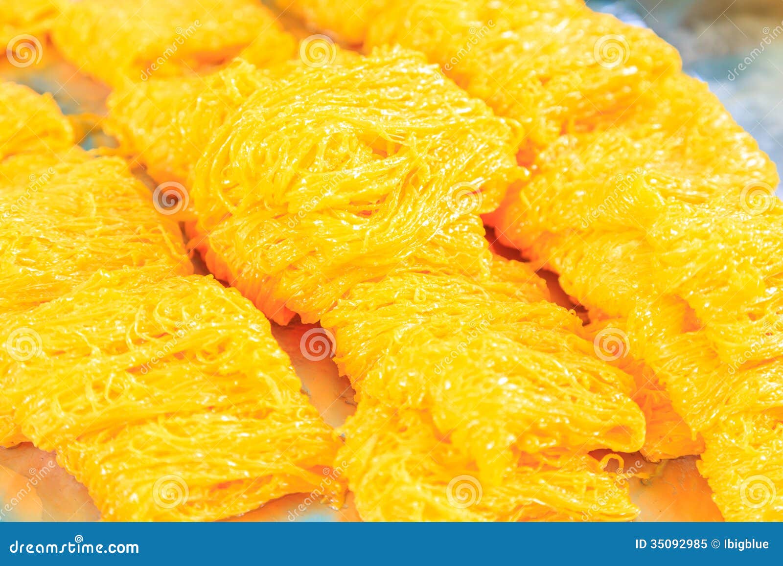 Golden threads or Foythong stock image. Image of sugar - 35092985