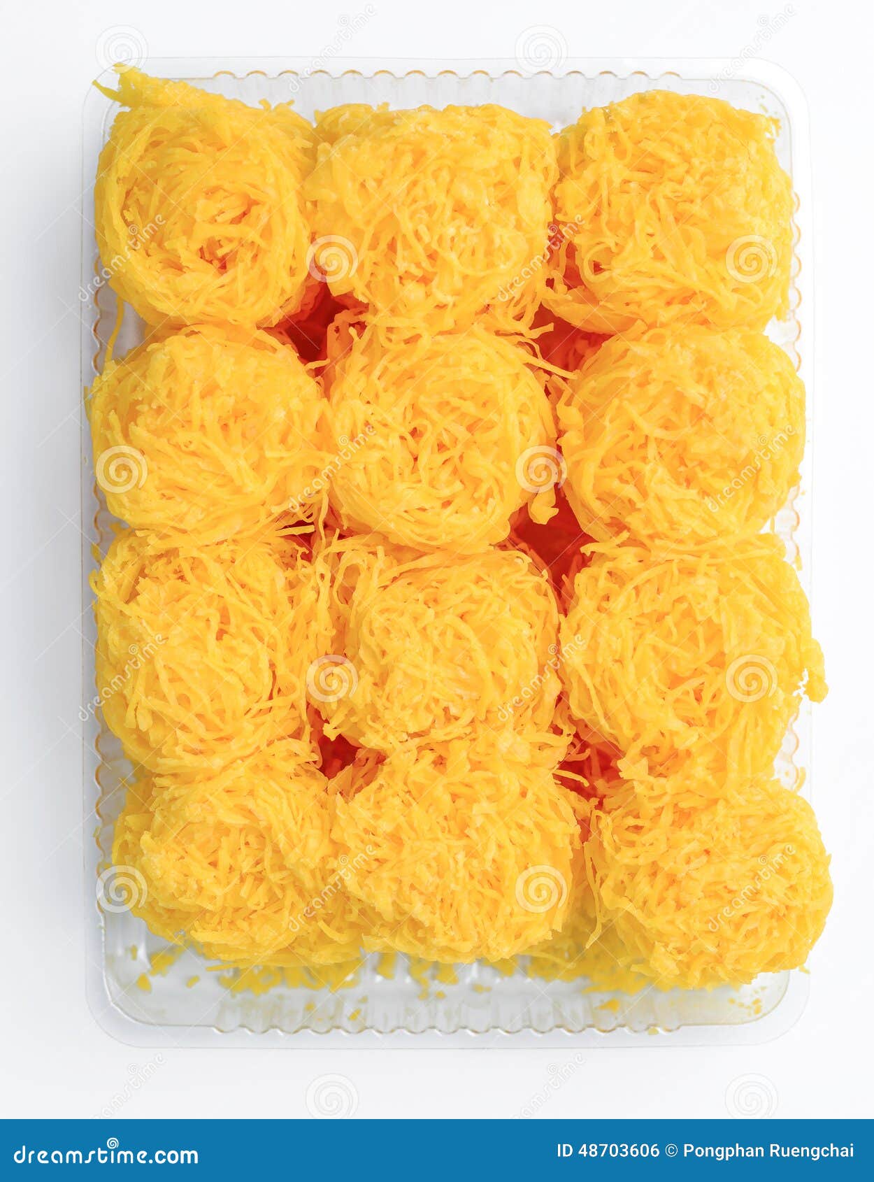 Golden Threads, Thai Dessert Stock Photo - Image of homemade, food ...