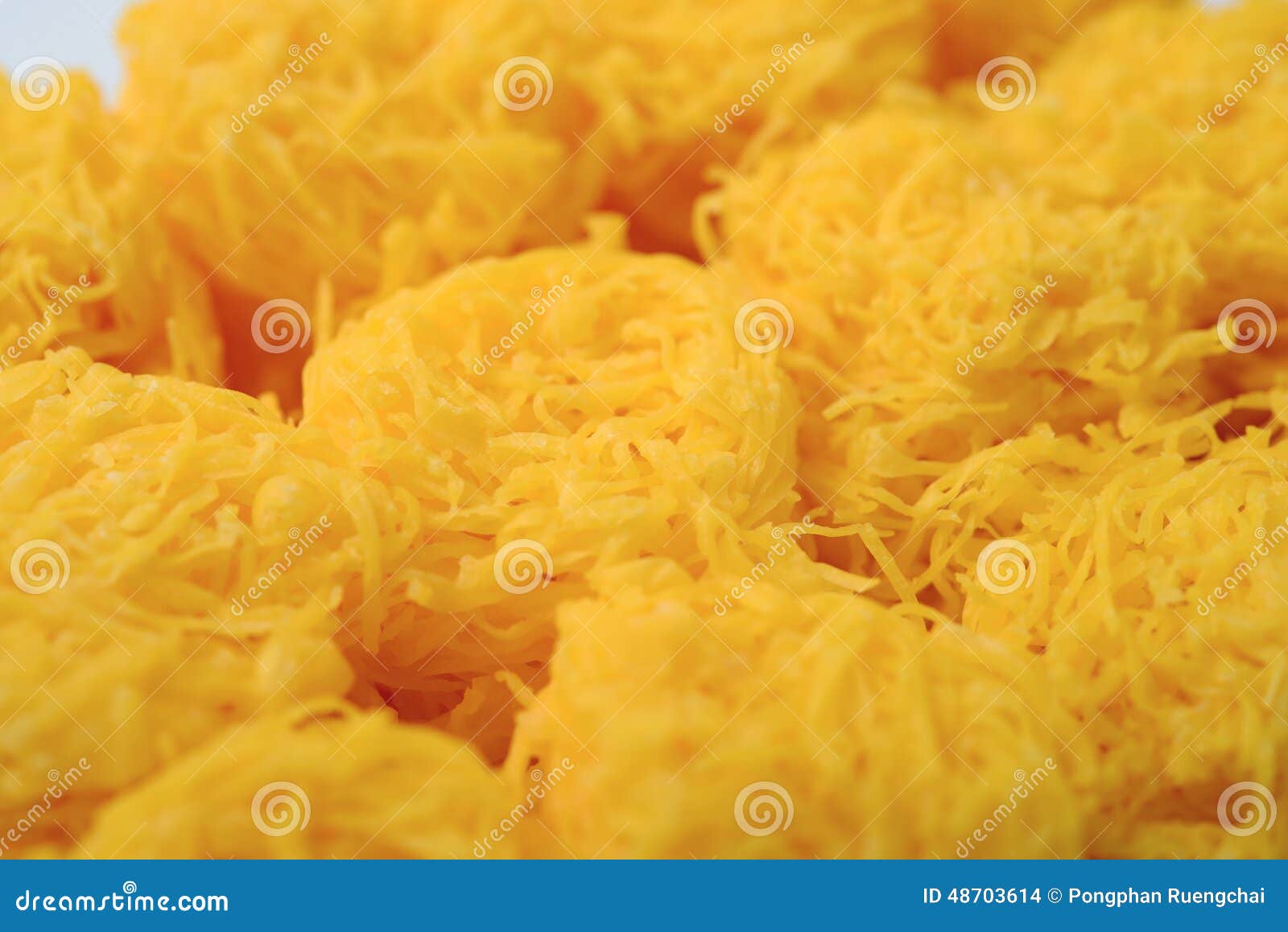Golden Threads, Thai Dessert Stock Photo - Image of culture, threads ...