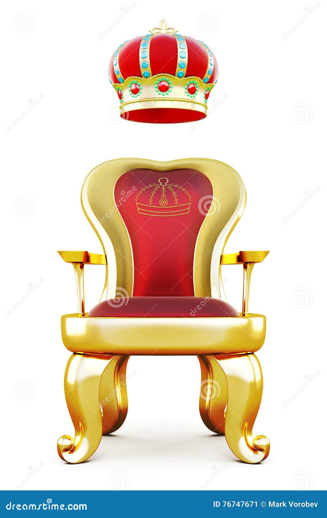 Golden Throne with a Crown at the Top. Stock Illustration ...