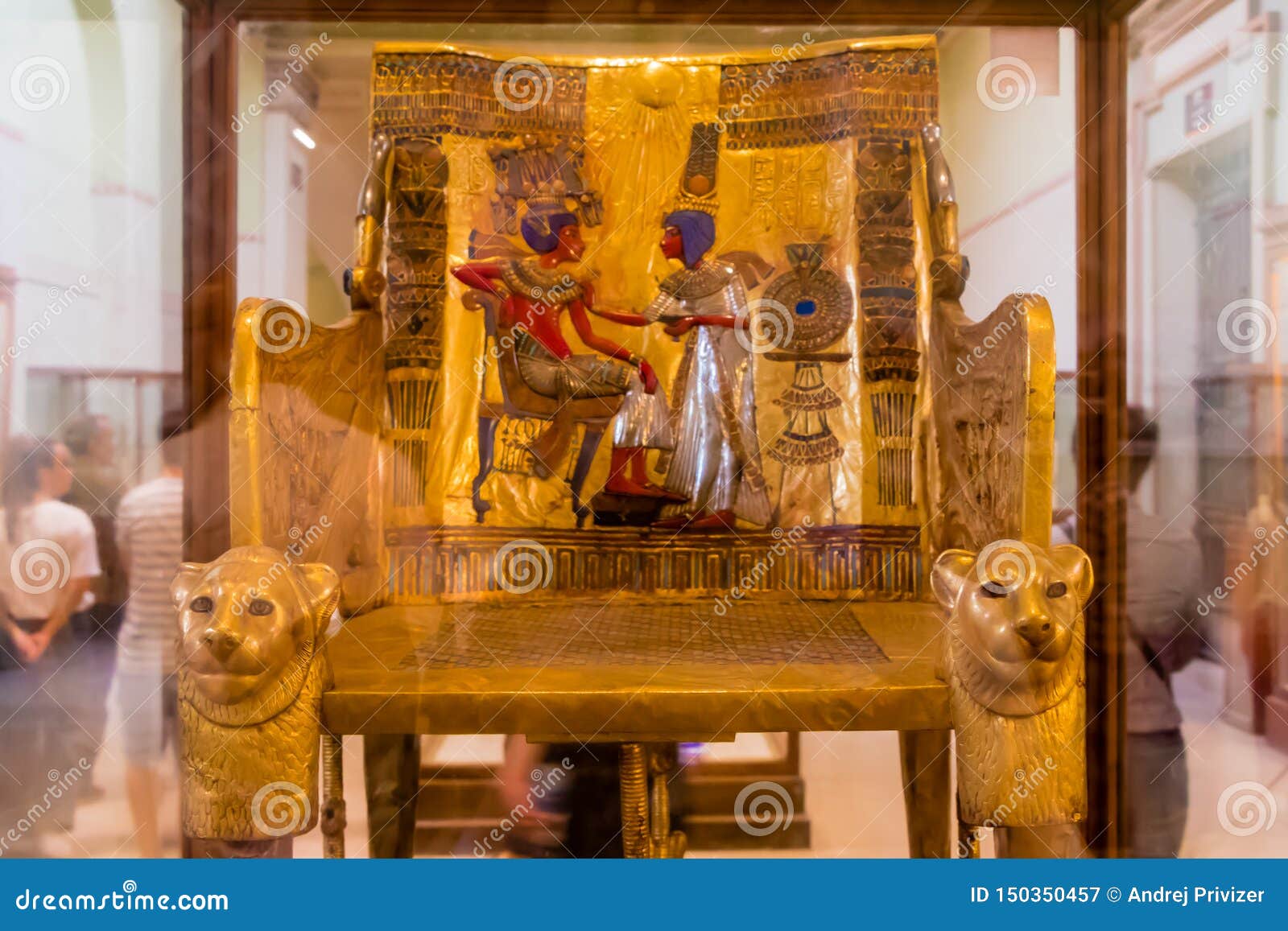 The Golden Throne of Tutankhamun Displayed in the Cairo Museum ...